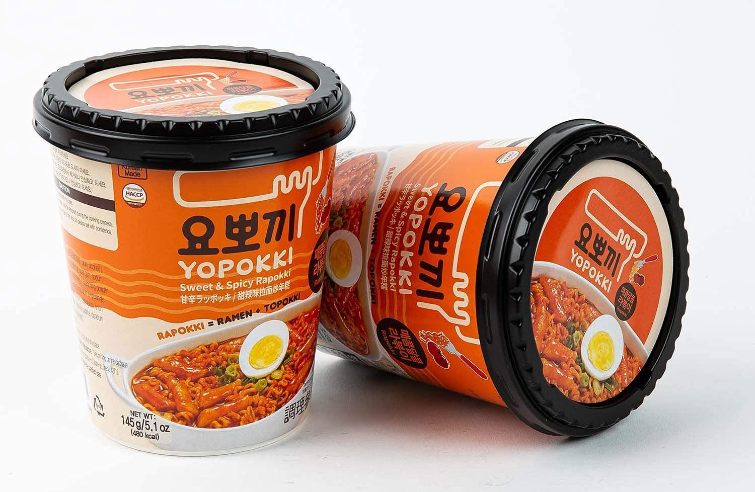 Yopokki Sweet & Mild Spicy Rabokki Cup - Korean Snack (2 Cups) | Buy ...