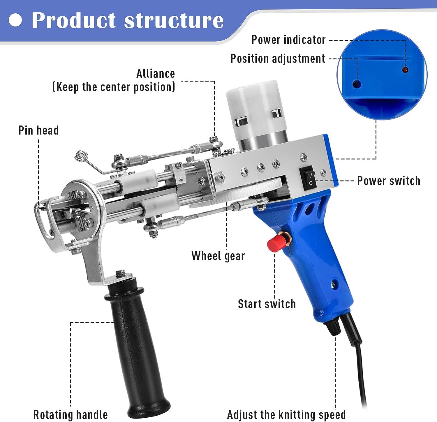 Tufting Gun 2 in 1 Cut Pile Rug Gun Electric Carpet Weaving Gun ...