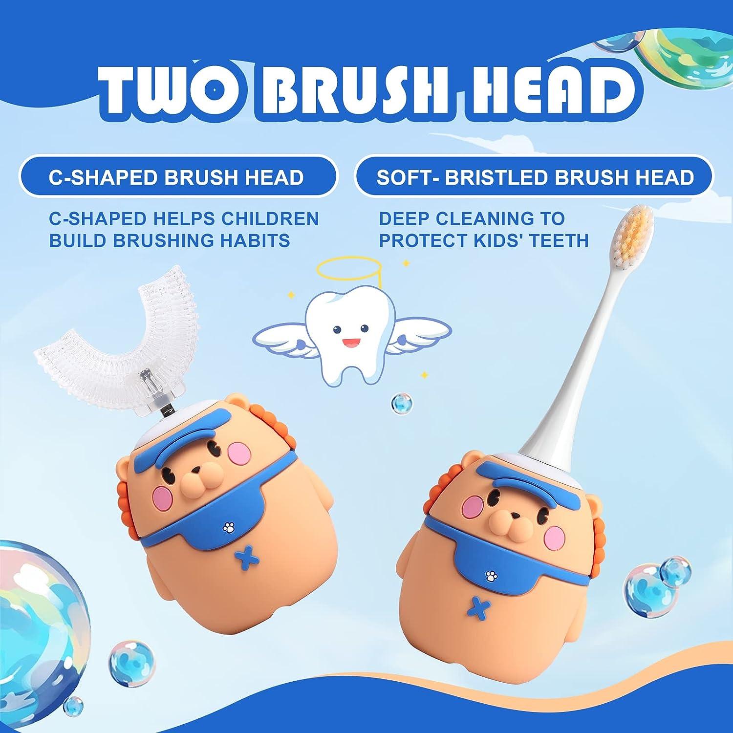 Kids U-Shaped Electric Toothbrush | 20x Better Cleaning | 5 Modes & 4 ...