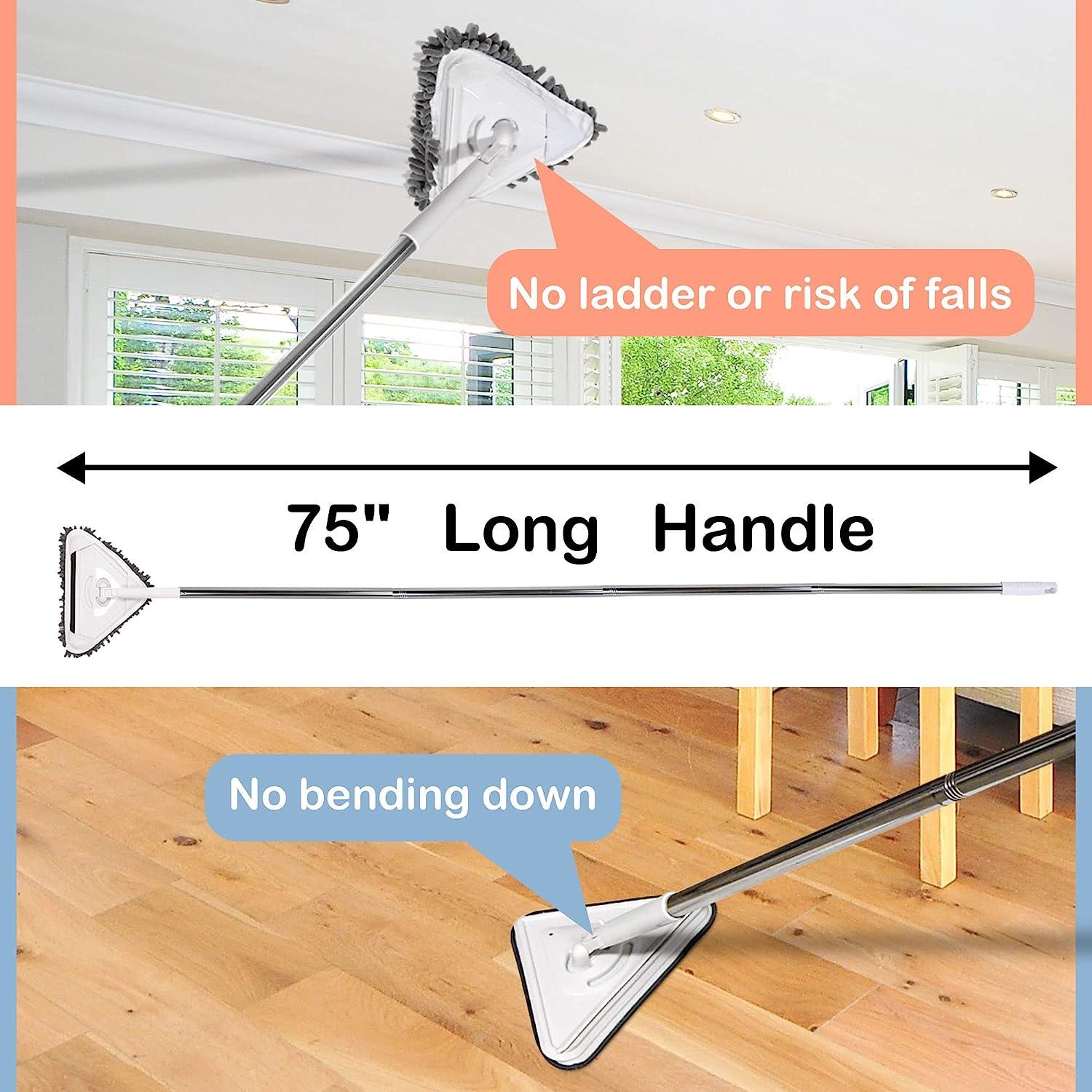 Wall Cleaner with Long Handle - 75in Ceiling Mop with Extension Pole ...