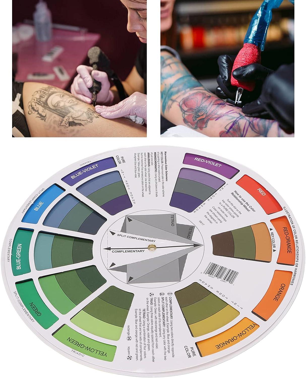 ZJchao Large Color Wheel Mixing Guide Poster for Art Class & Makeup ...