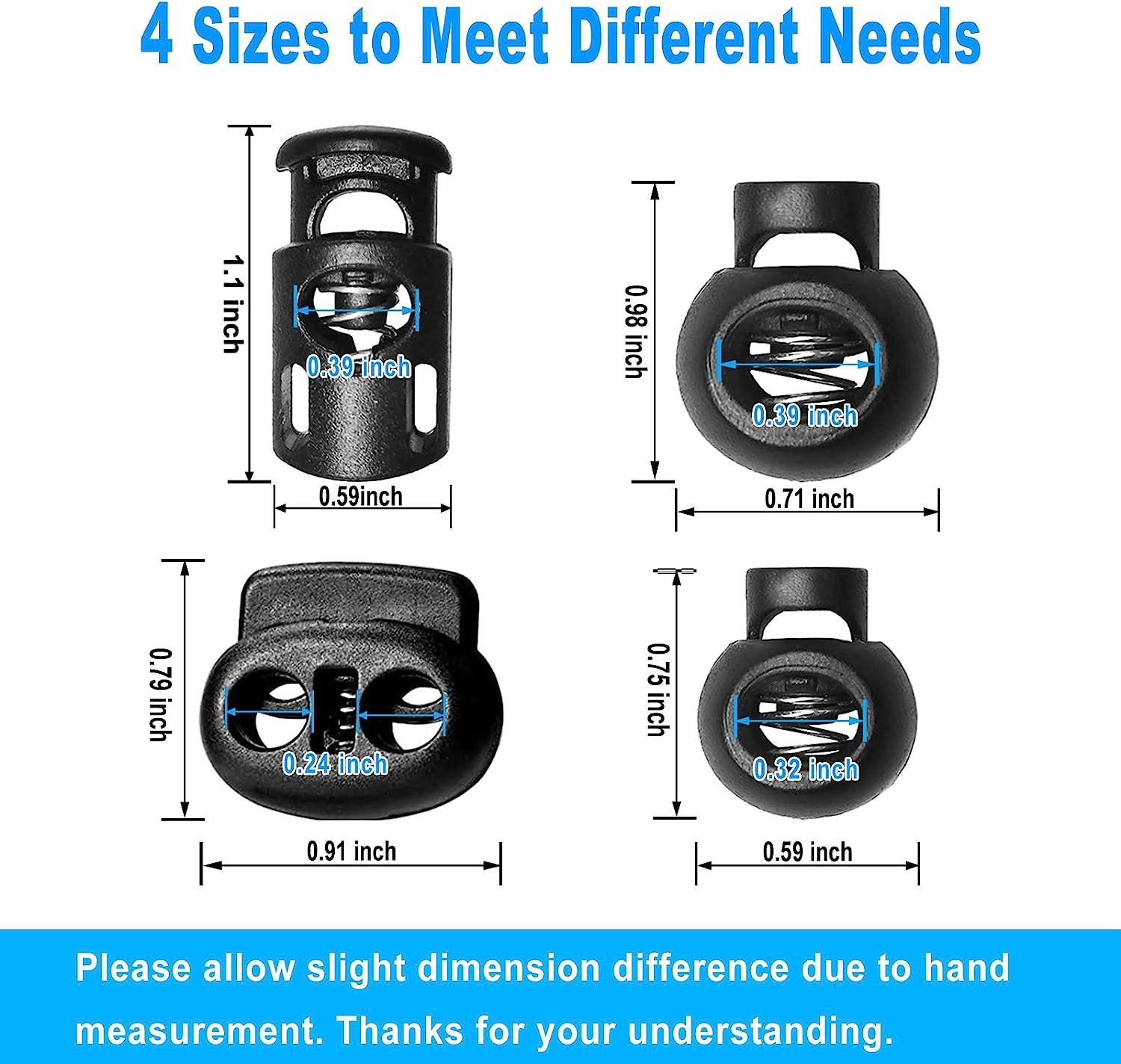 ZUSHALLMY 48pcs Upgraded Plastic Cord Lock - Drawstring Clip with ...