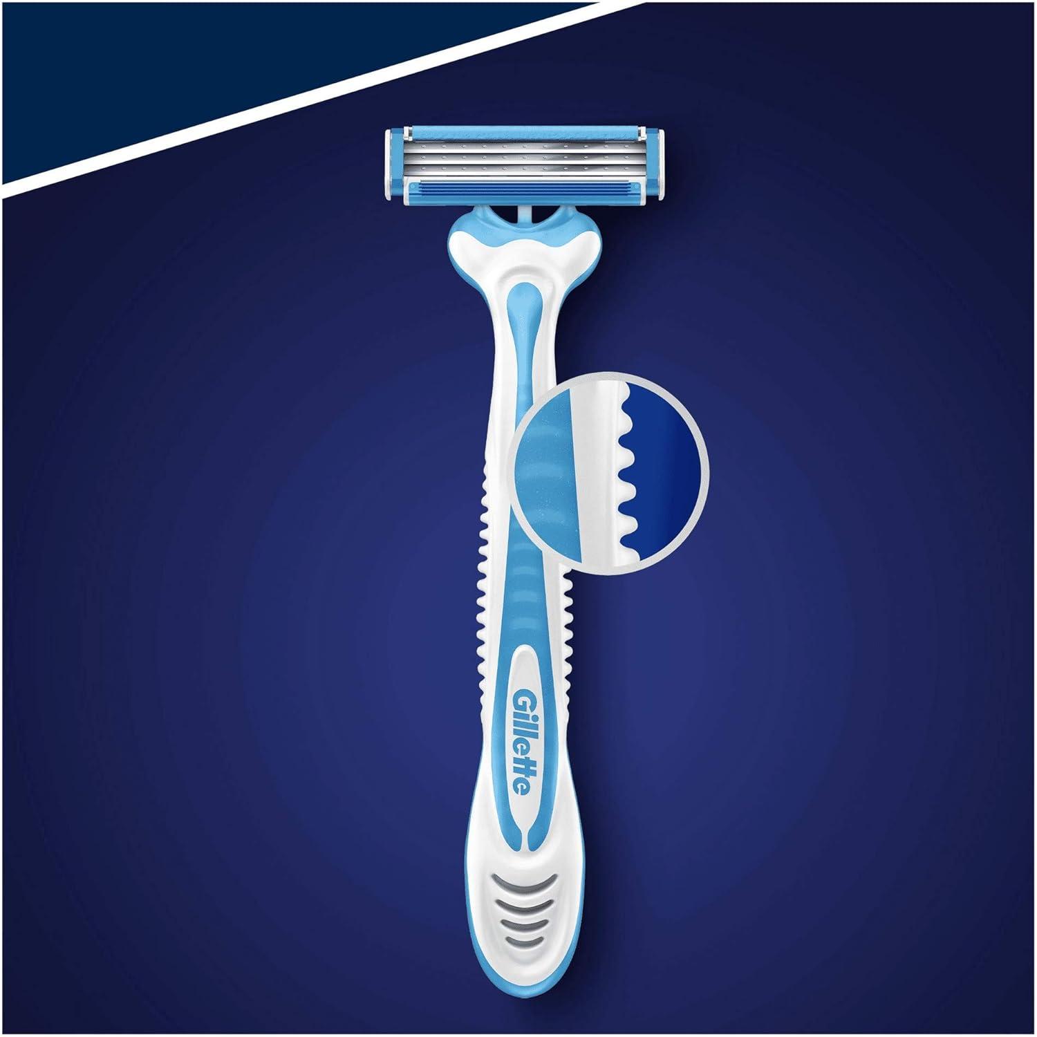Buy Gillette Sensor3 Cool Disposable Razors for Men - Smooth Shaving ...