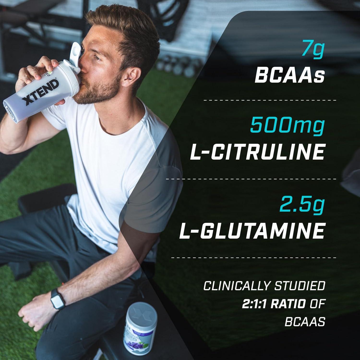 Xtend Original BCAA Powder - Green Apple | 7g BCAA + Electrolytes for ...