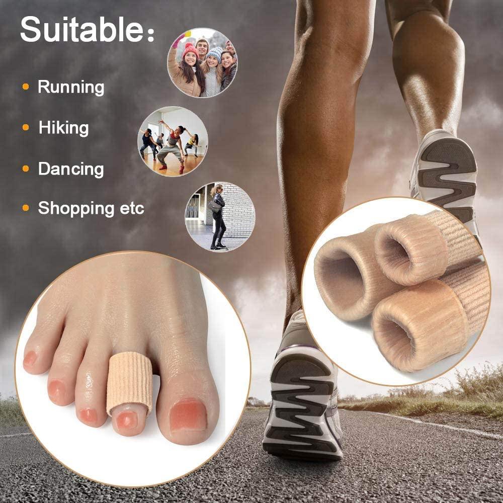 Silicone Gel Toe Sleeves 5 Pack - Cuttable, Elastic Fabric, Toe ...