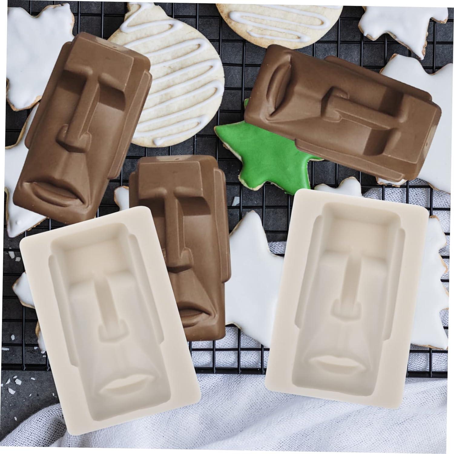 Alipis Moai Stone Statue Mold Easter Island Candy Silica Gel 7.5X5X2CM ...