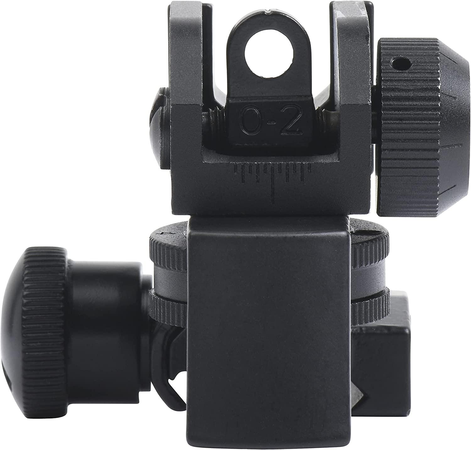 Ozark Armament A2 Rear Sight - Metal Construction - Two Aperture for Close and Precision Targets ...