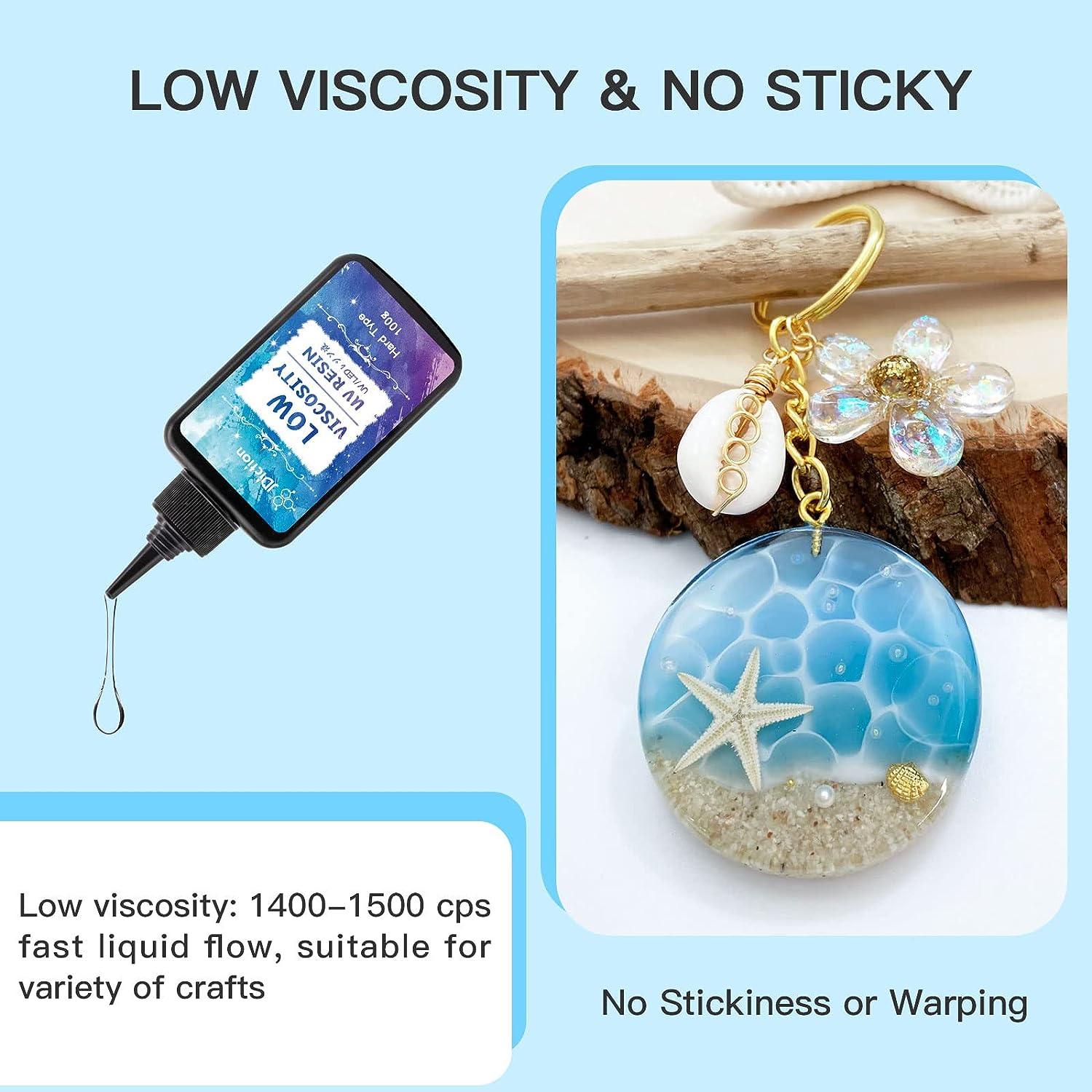 JDiction UV Resin Upgrade 200g - Low Viscosity Hard Thin Resin Kit for ...