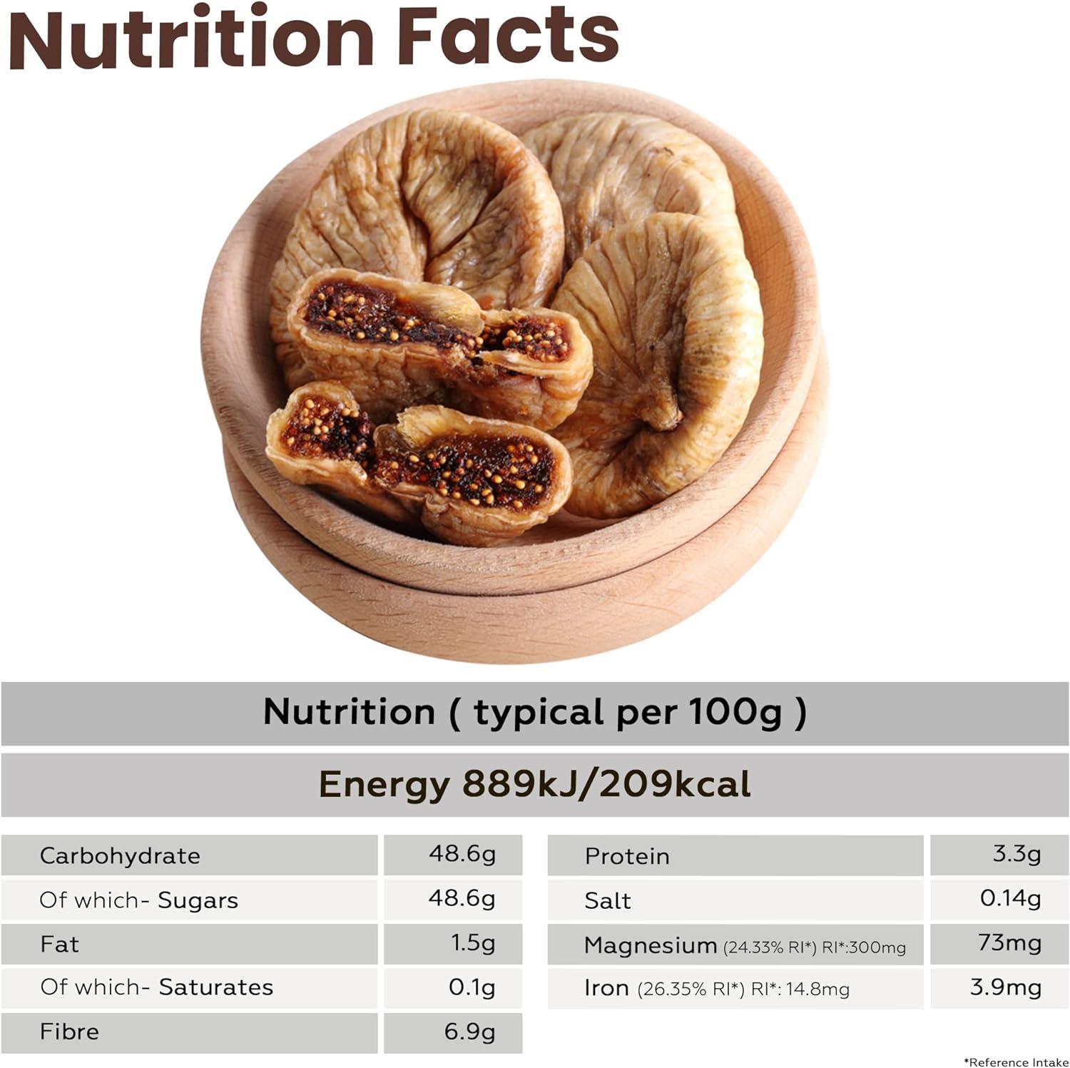 Zeina Turkish Lerida Dried Figs (1Kg) - Gluten Free & Vegan High Fibre ...