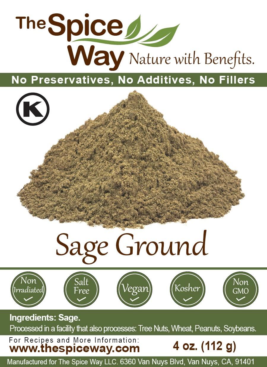 The Spice Way Sage Ground - 4 oz | Dried Herb Leaves Powder | Buy Now ...