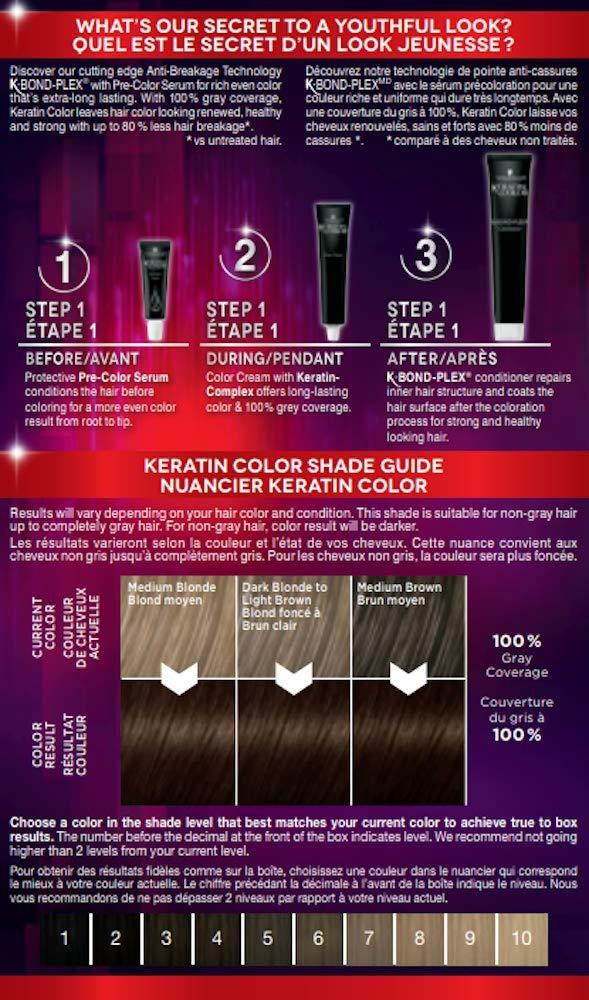 Schwarzkopf Keratin Color Cream Hair Dye in 4.0 Cappuccino - 1 Count ...