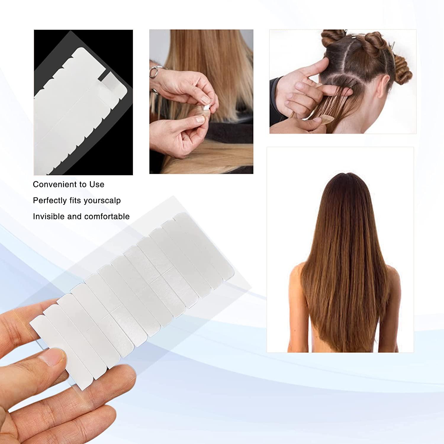 Coloryoung 120pcs Double Sided Hair Extension Tape Tabs 0.8cm x 4cm ...