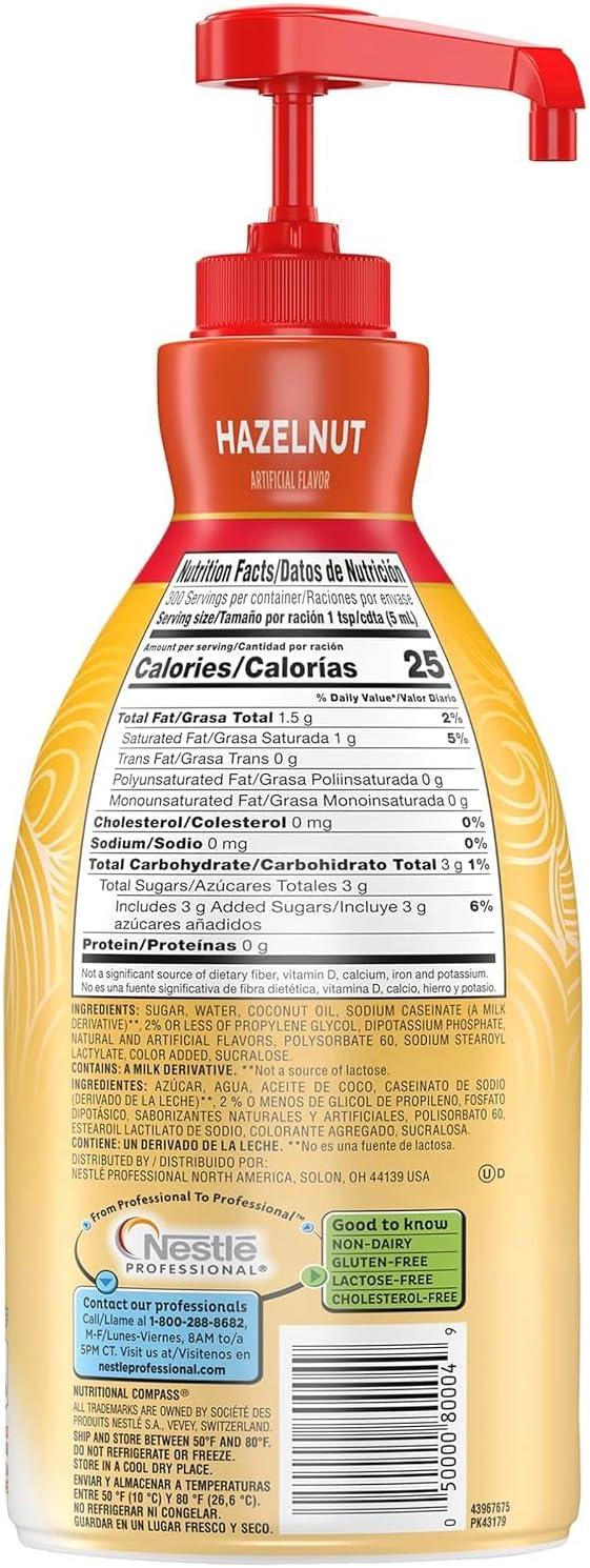 Coffee Mate Coffee Creamer Hazelnut Concentrated Liquid Pump Bottle Non ...