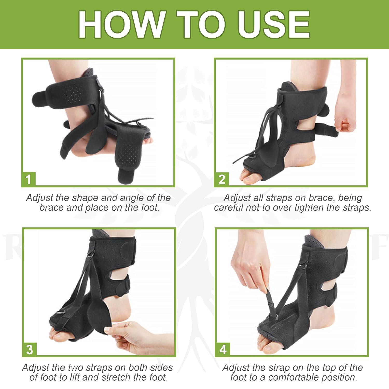 Rooted Relief Plantar Fasciitis Night Splints 2-Pack - Adjustable ...