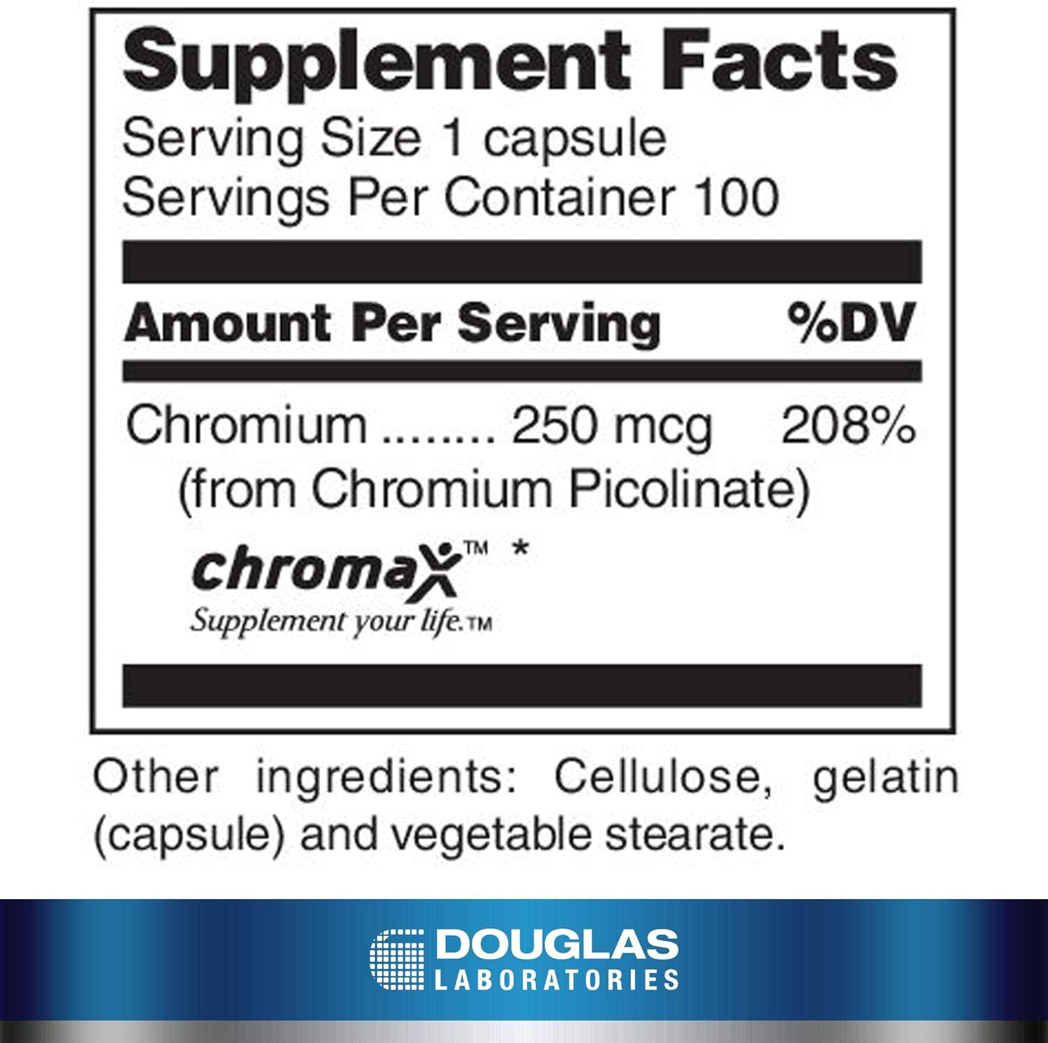 Douglas Laboratories Chromium Picolinate 250 mcg - 100 Capsules ...