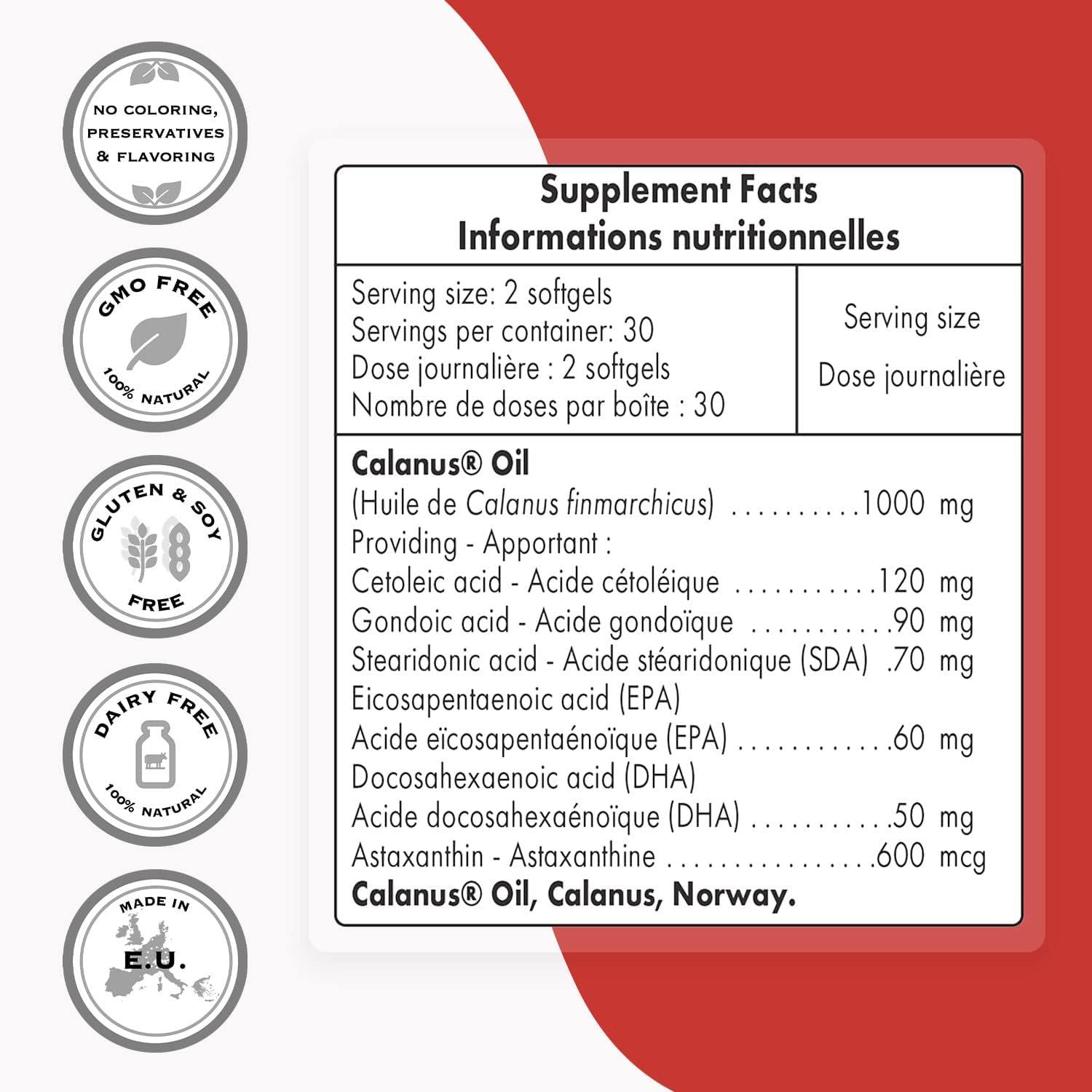 Supersmart Arctic Plankton Oil 500mg - Krill Oil with Omega-3 EPA DHA ...