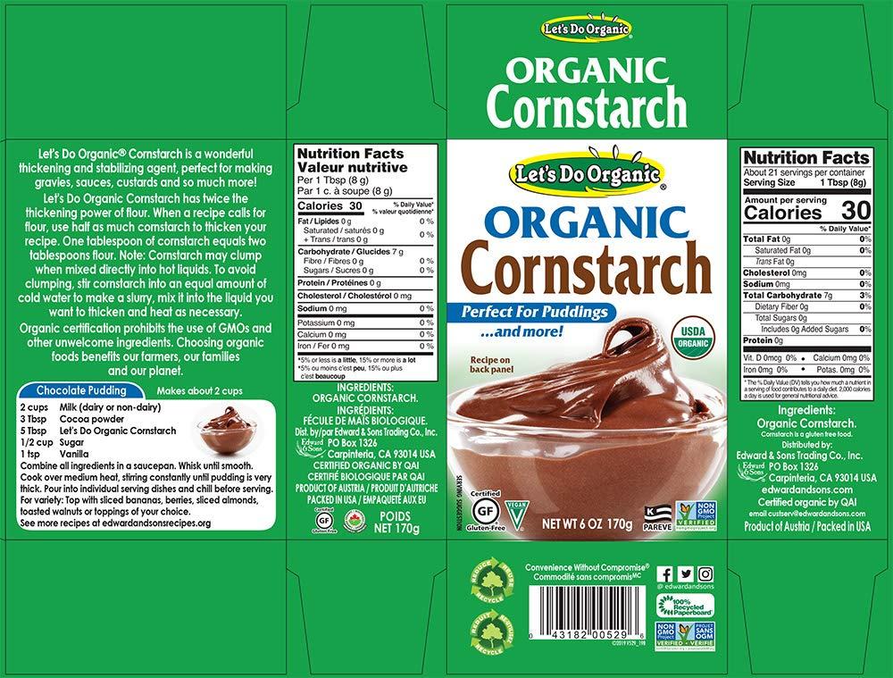 Organic Cornstarch by Let's Do, 6oz Boxes (Pack of 6) | Buy Now with ...
