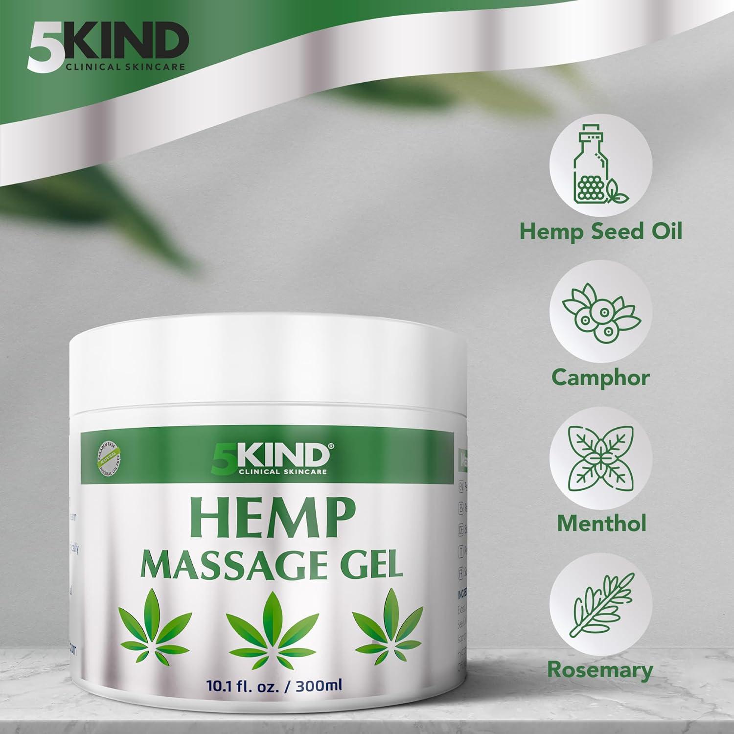 5kind Hemp Active Gel 300ml - High Strength Formula - Natural Hemp ...