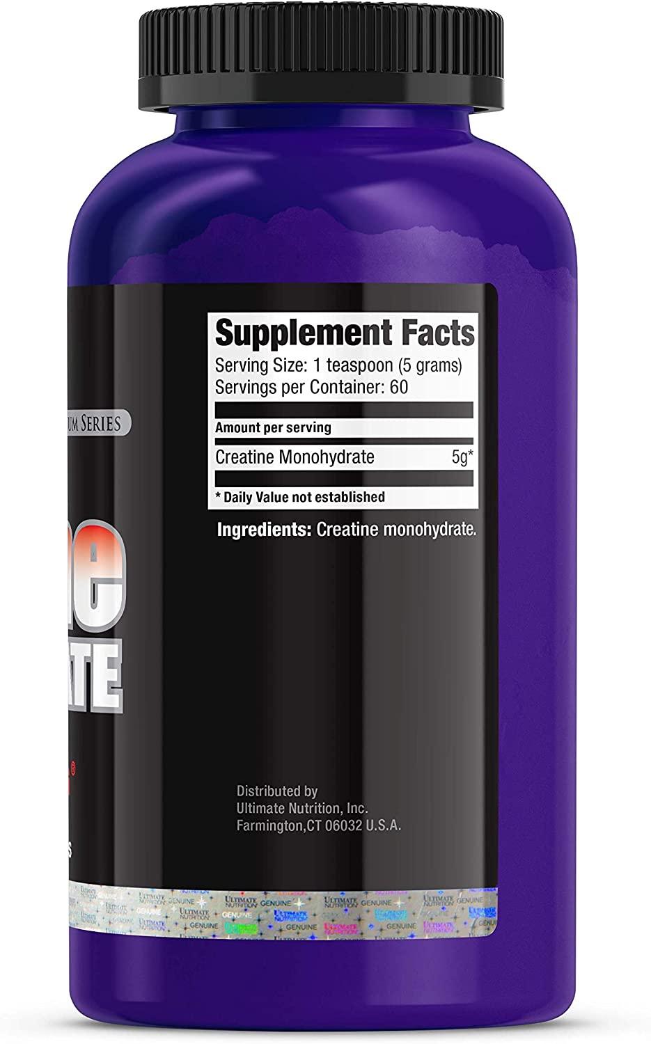 Ultimate Nutrition Micronized Creatine Monohydrate Powder - 5000mg Per ...