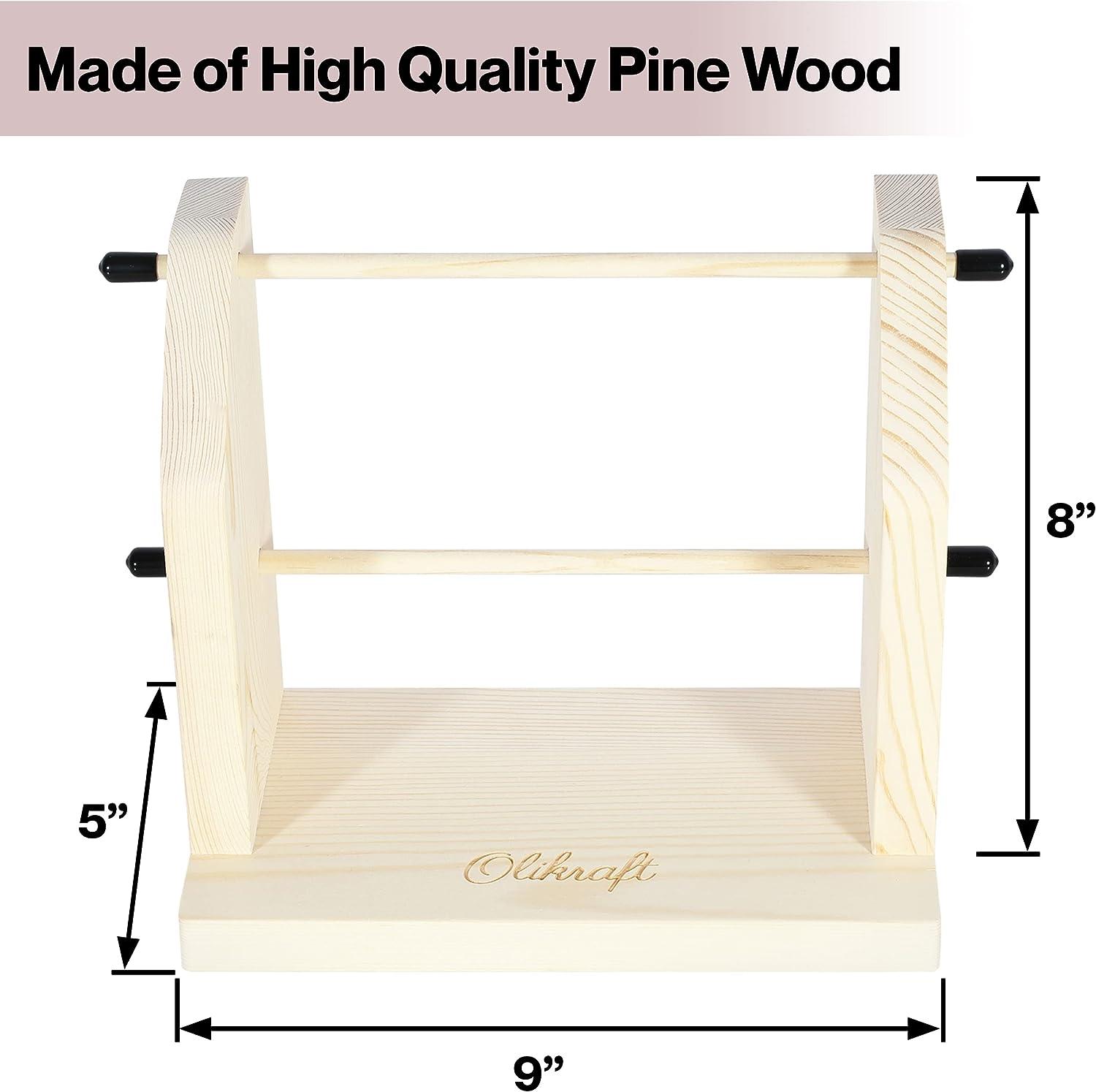 Olikraft Double Revolving Yarn Holder - Horizontal Yarn Spindle Feeder ...