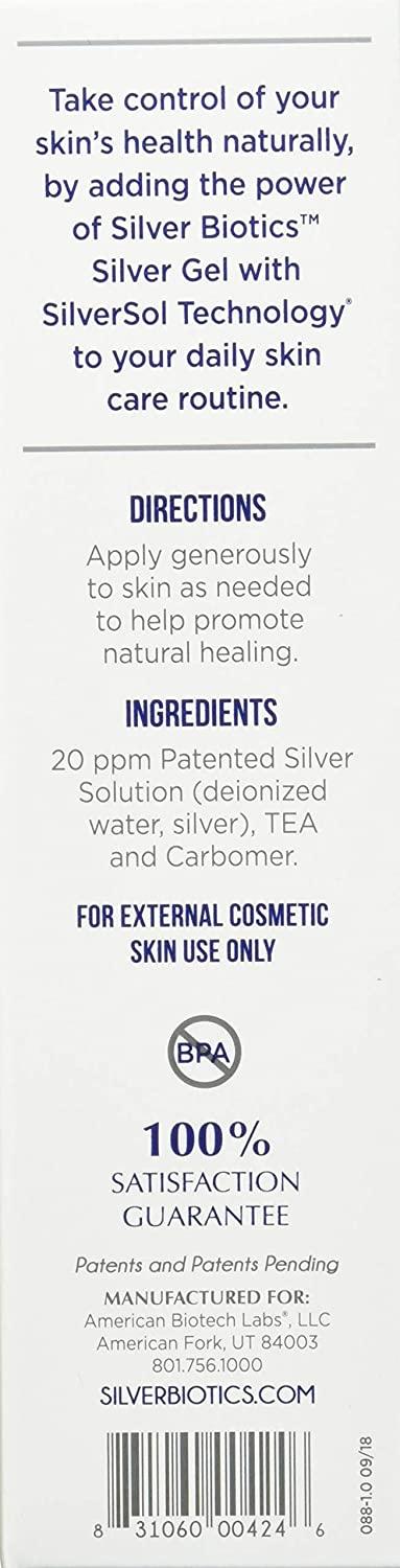 Silver Biotics Colloidal Silver Gel 4 Oz - Pack of 2 | Silversol Nano ...
