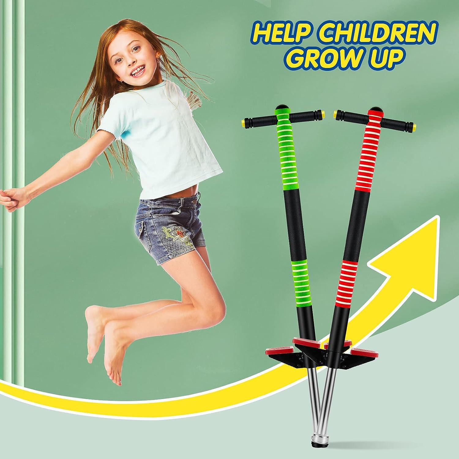 Meooeck 2 Pcs Bounce Pogo Stick for Kids Age 5 and Up, 40 to 80 Pounds ...