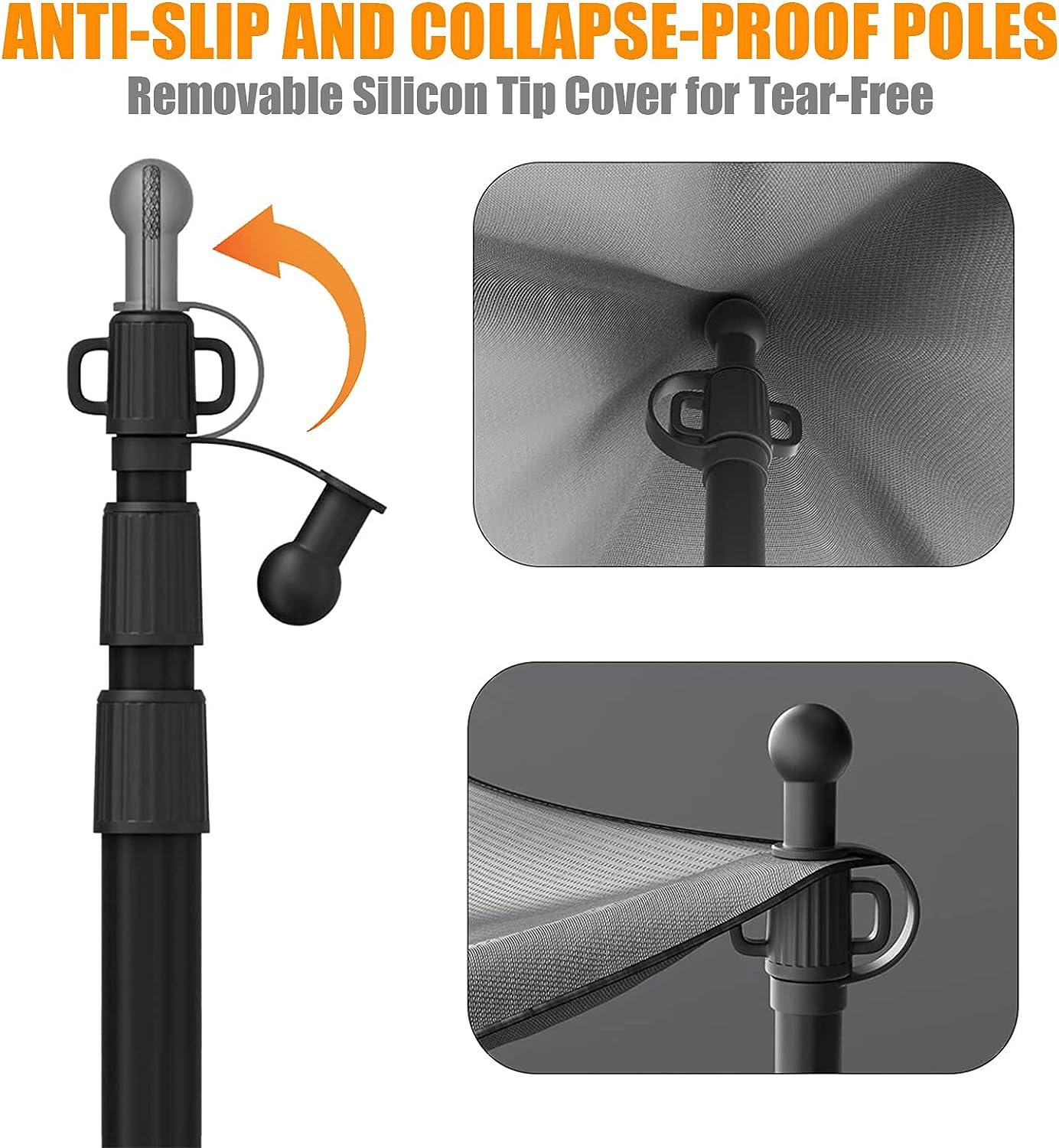 WILDROAD Telescoping Aluminum Camping Tarp Poles - Lightweight ...