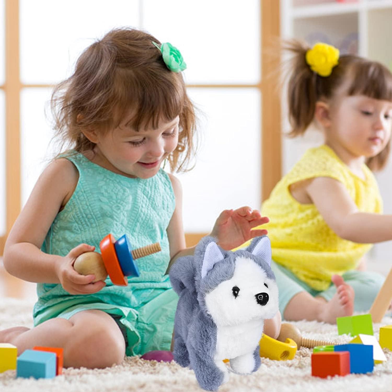 WorWoder Plush Husky Dog Toy - Interactive Electronic Toy for Kids ...