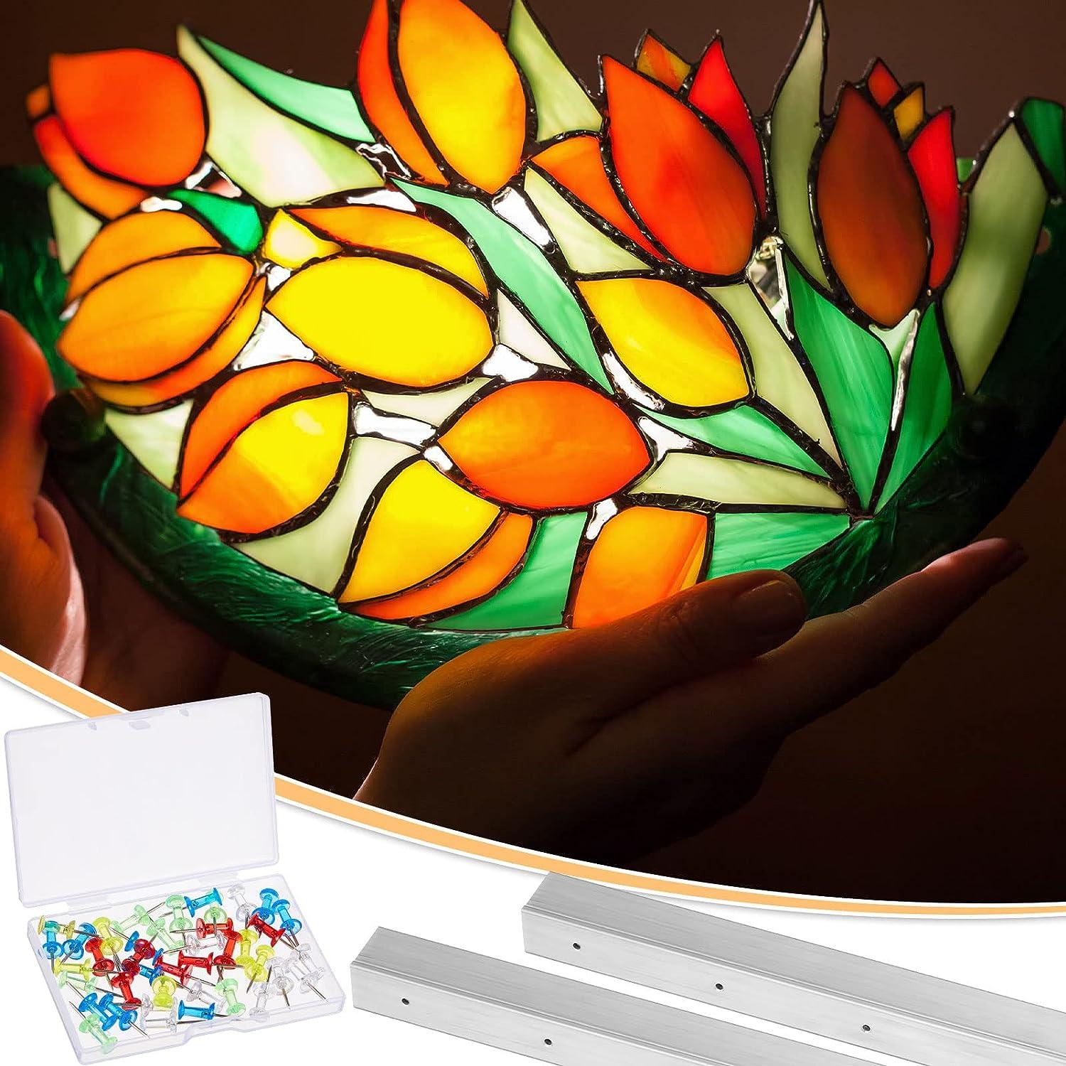6 Inch Layout Block System with Mix Color Push Pins - Stained Glass ...