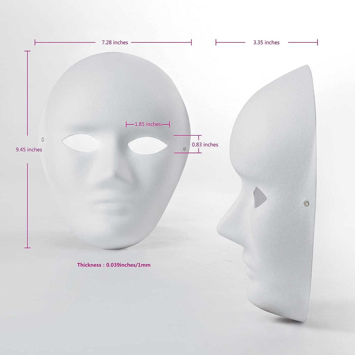 OVISEEN 10 Pack DIY Paper Mache Masks for Mardi Gras & Halloween ...