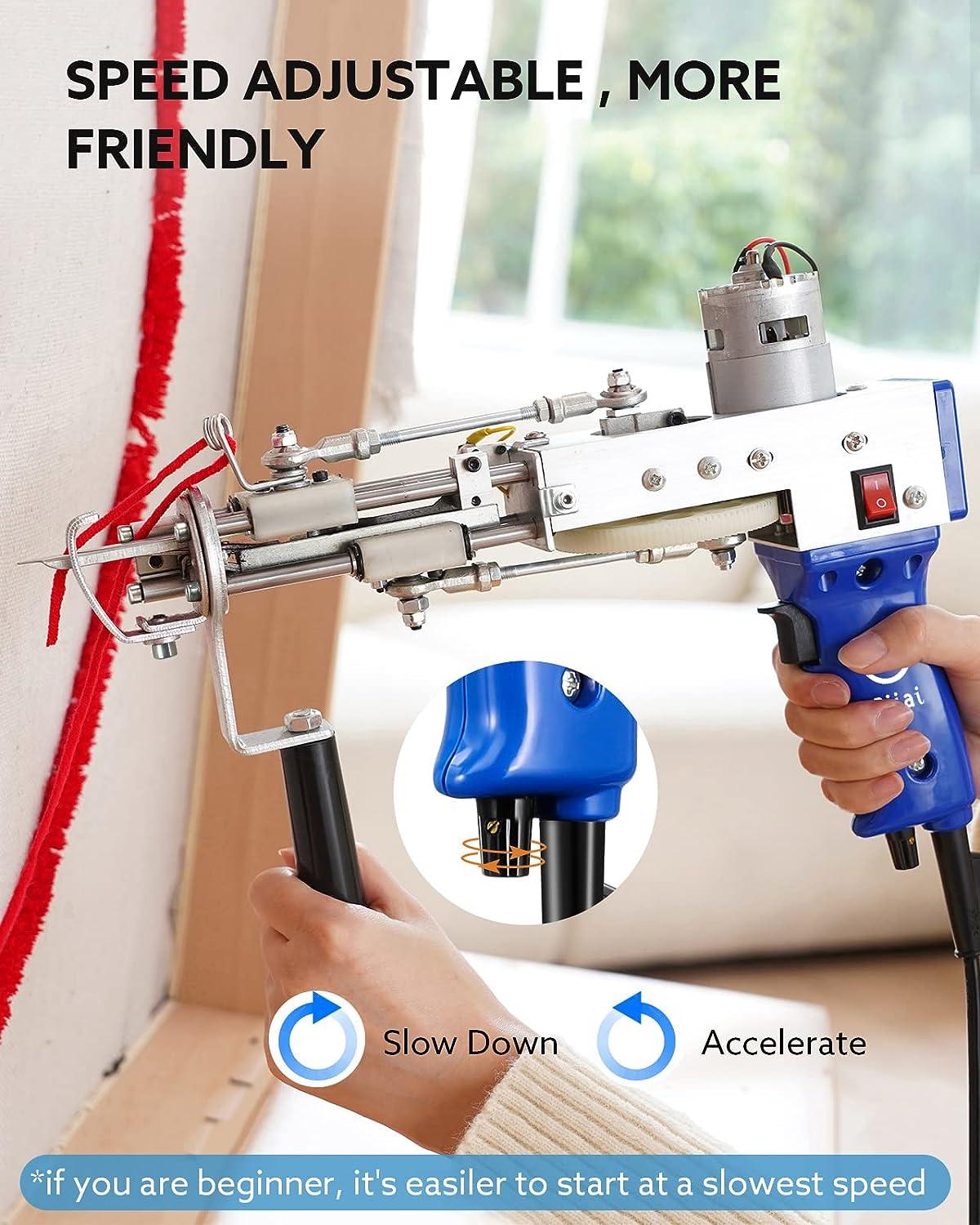 Riiai 2-in-1 Rug Tufting Gun Machine with Starter Kit - AK-III, Speed ...