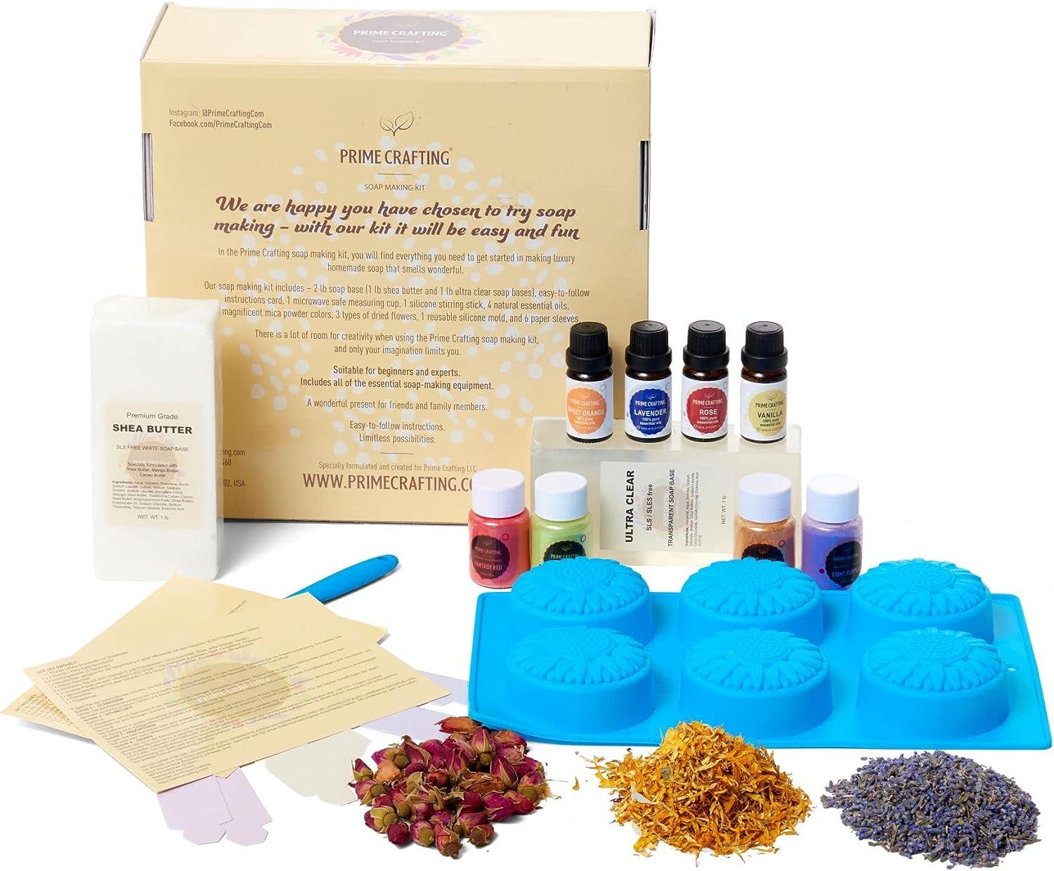 Premium Soap Making Kit: Melt and Pour Shea Butter Soap Base with ...
