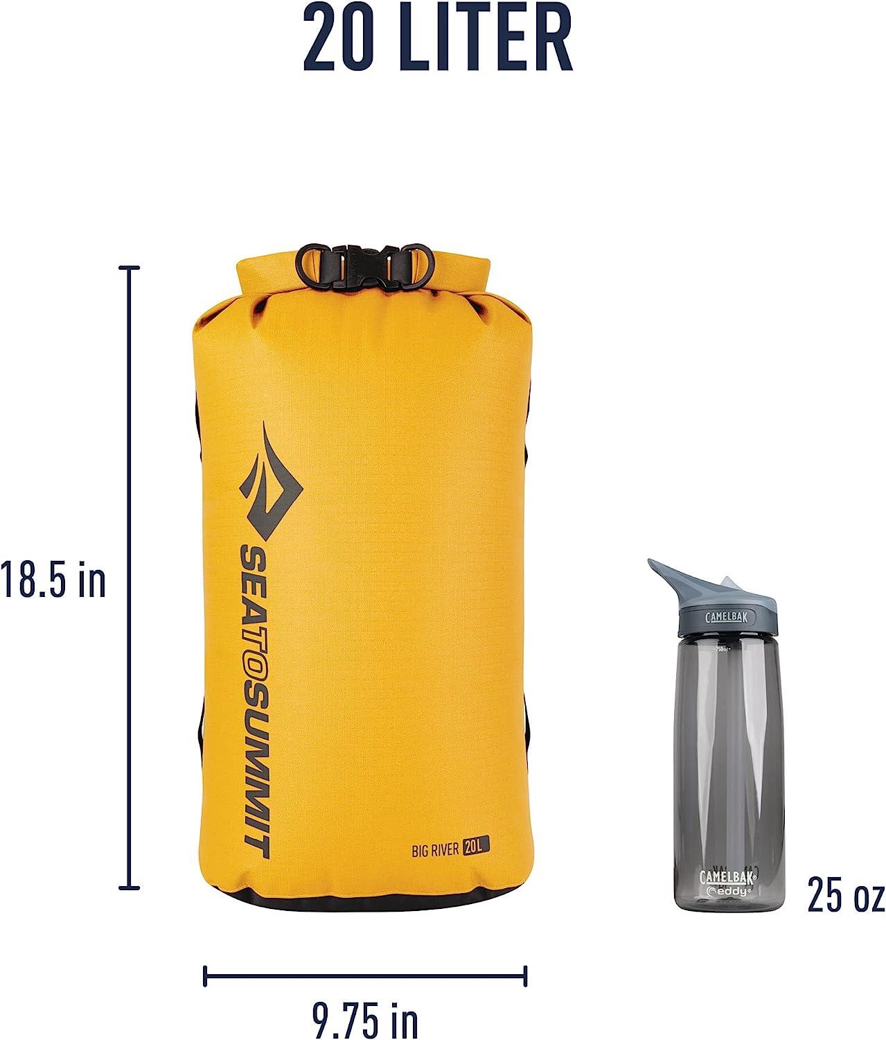Sea to Summit Big River Dry Bag 20L - Ultra-Durable Roll-Top Waterproof ...