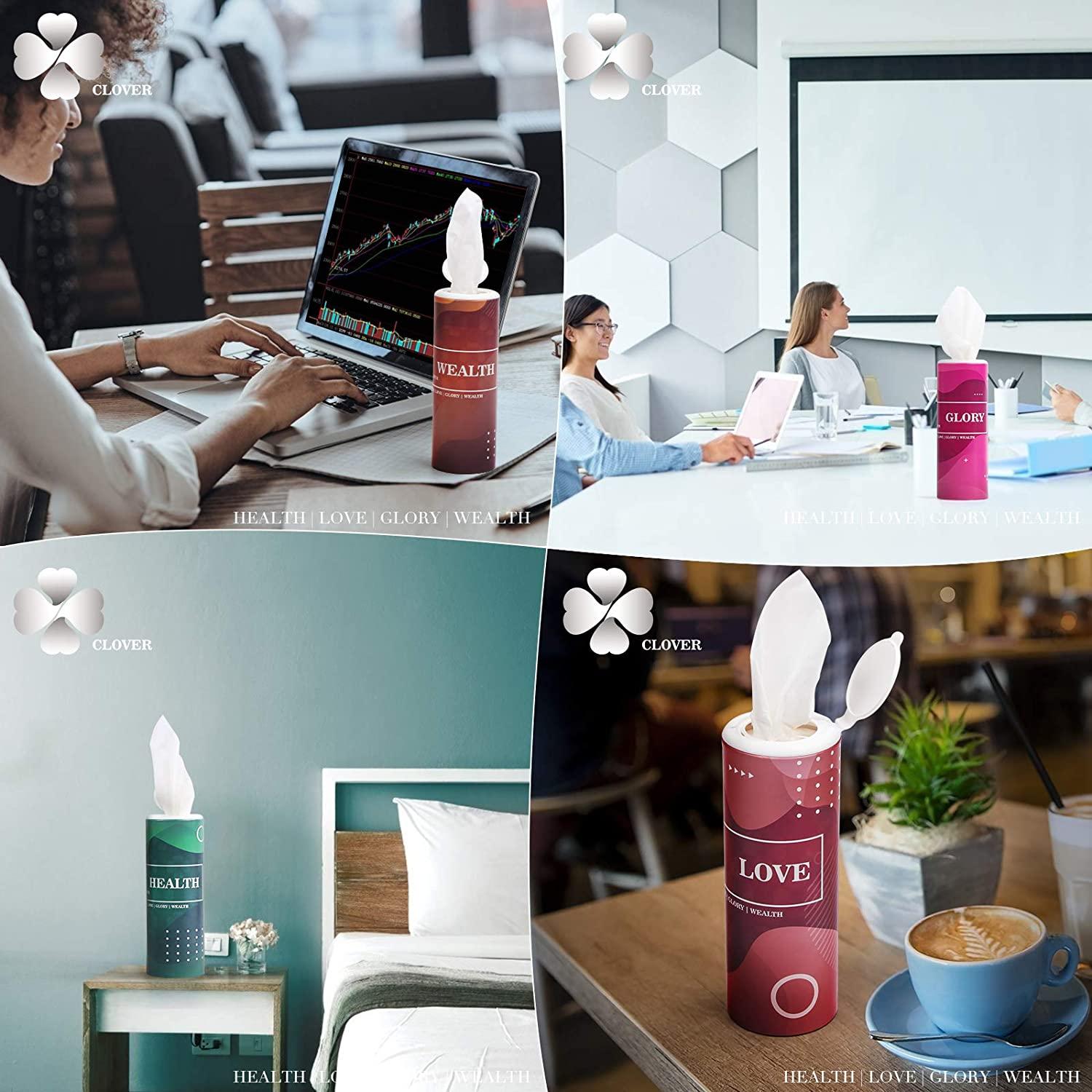 Clover Car Tissues: 3-Ply Facial Tissues in Canisters for Car, Travel ...