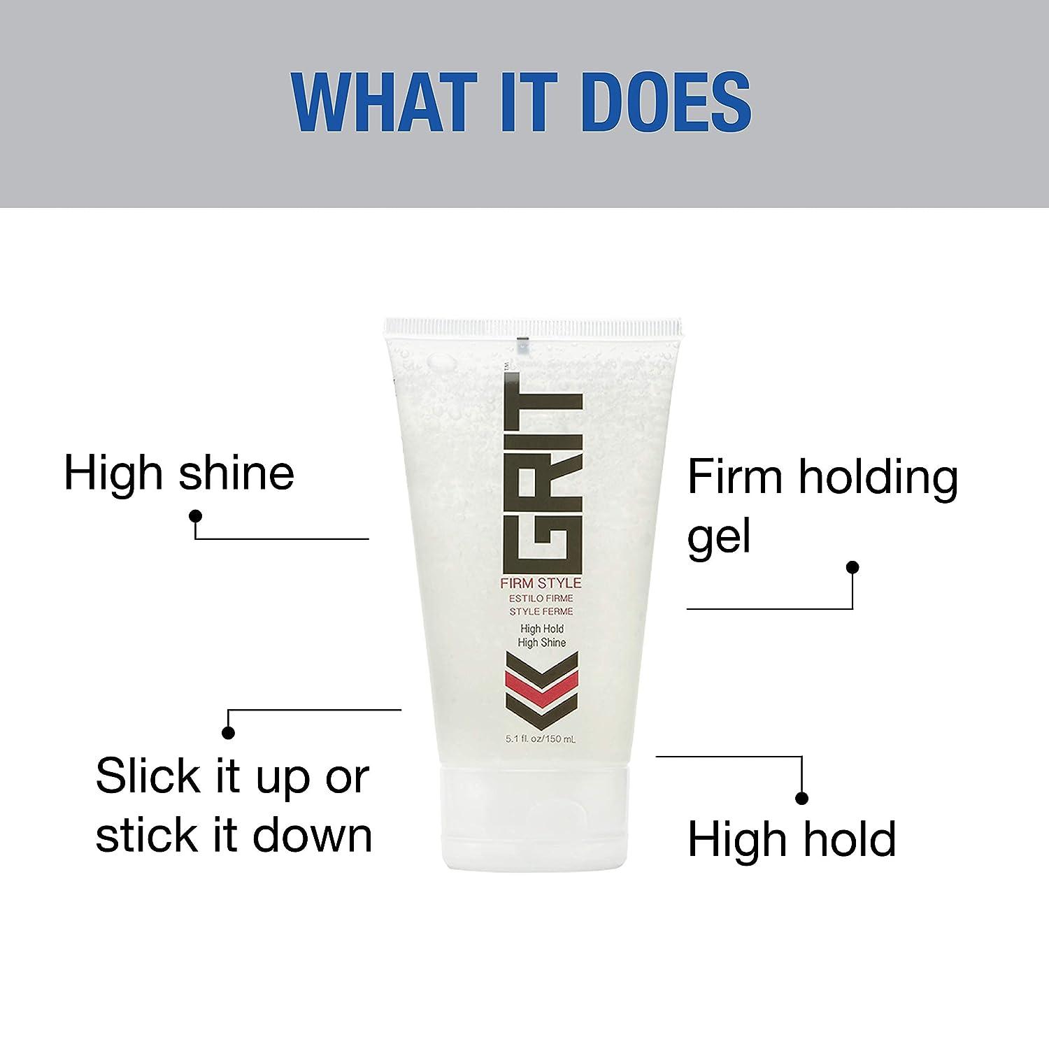 GREAT CLIPS GRIT Firm Style 5.1oz Hair Styling Gel | Strong Hold & High ...