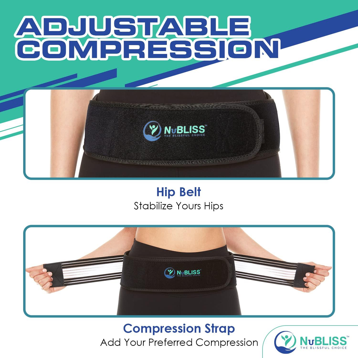 Sacroiliac SI Joint Hip Belt for Men & Women - Adjustable Compression ...