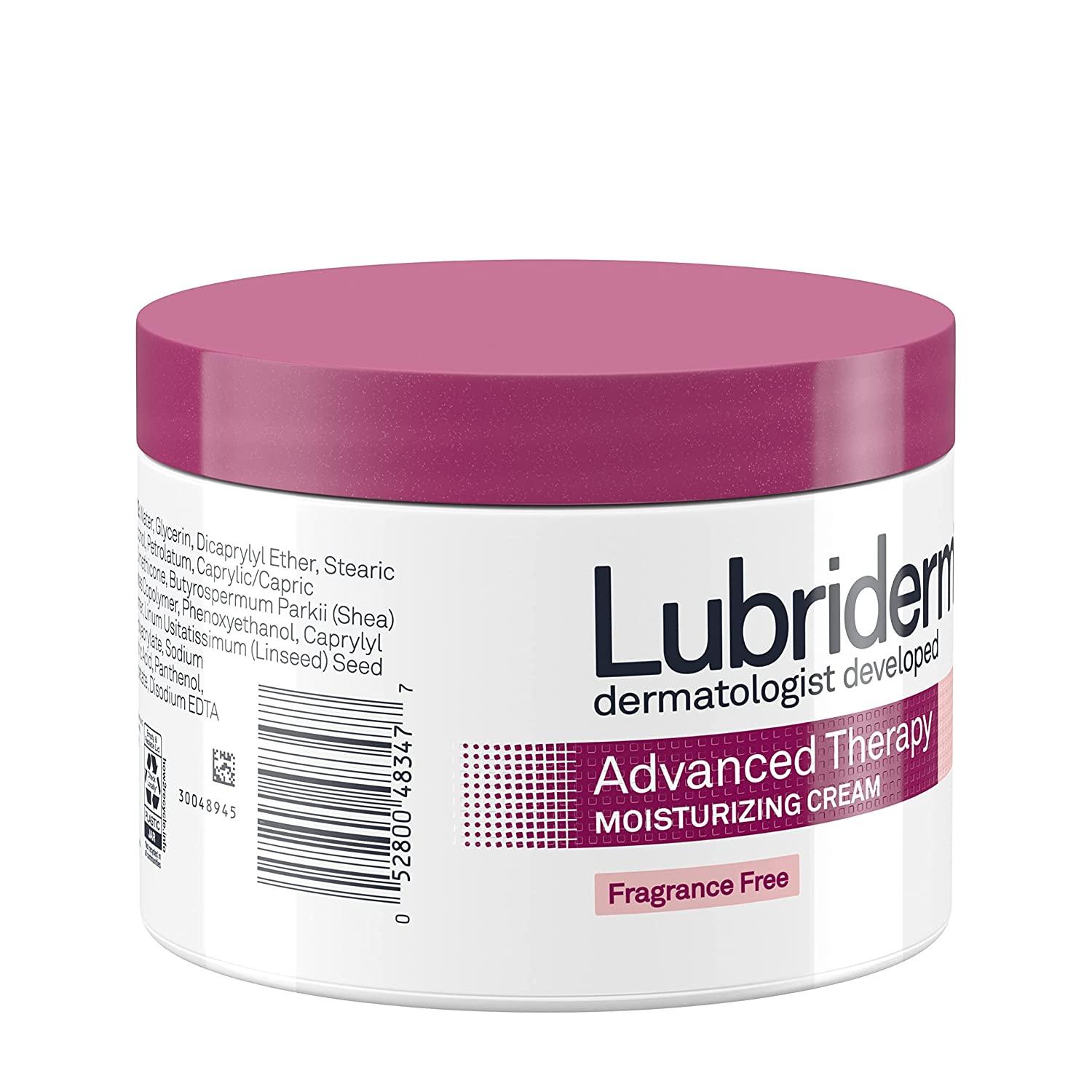 Lubriderm Advanced Therapy Moisturizing Cream - Fragrance-Free, Vitamin ...