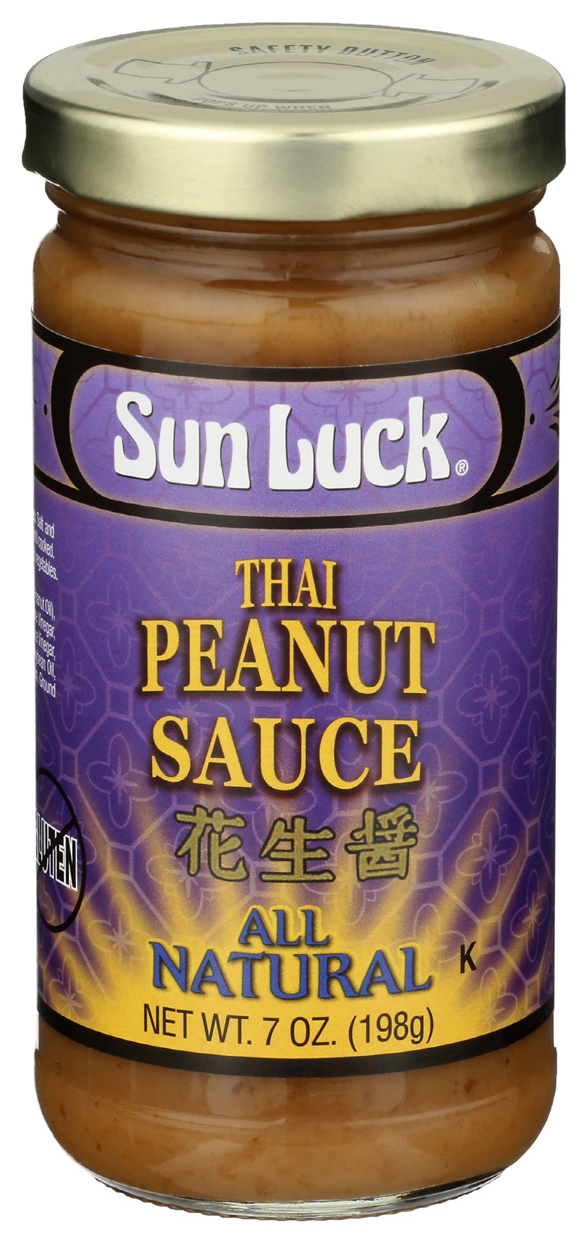 Sun Luck Peanut Sauce 7 oz - Authentic Asian Condiment for Stir-Fries ...