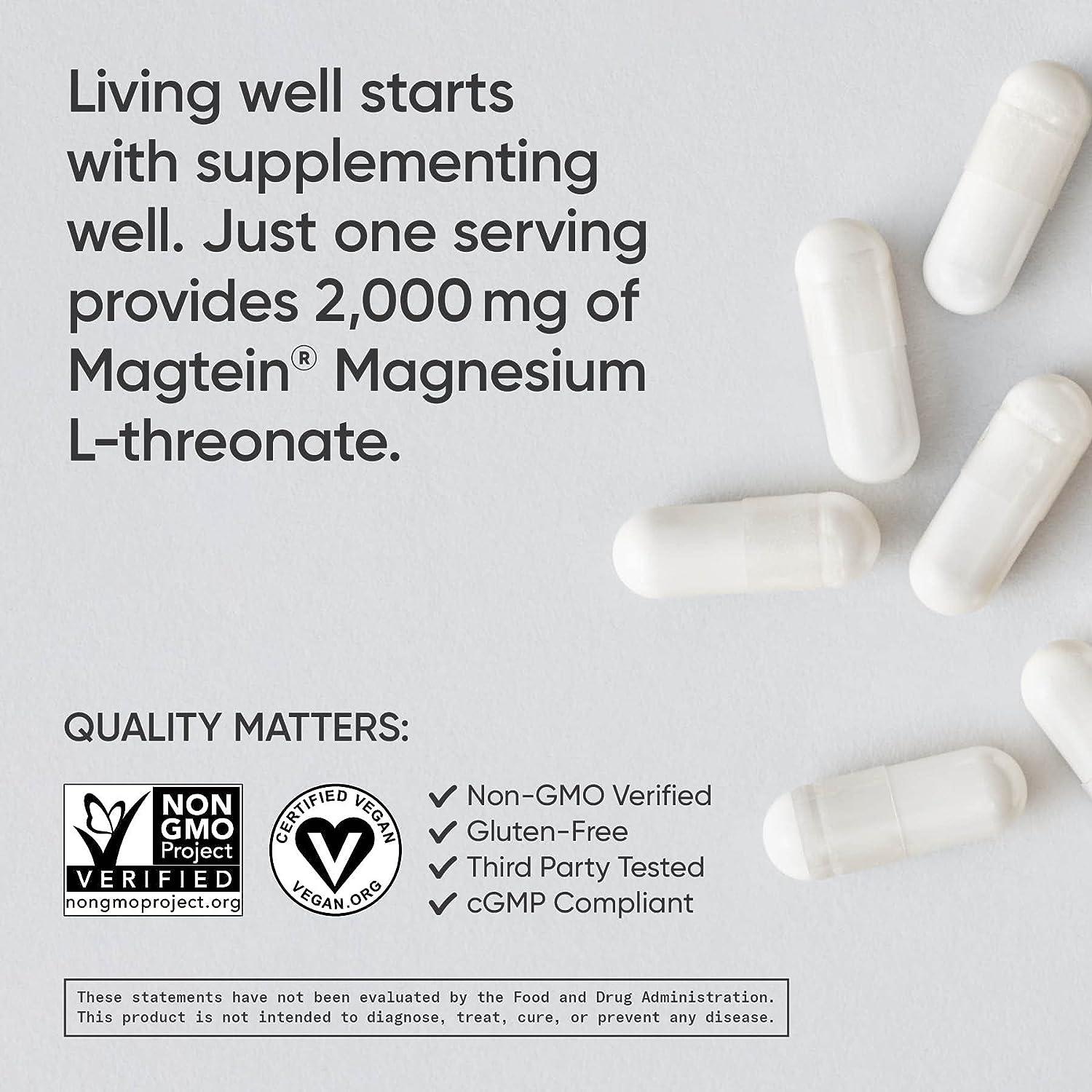 Sports Research Magtein Magnesium L-Threonate Capsules - Magnesium ...