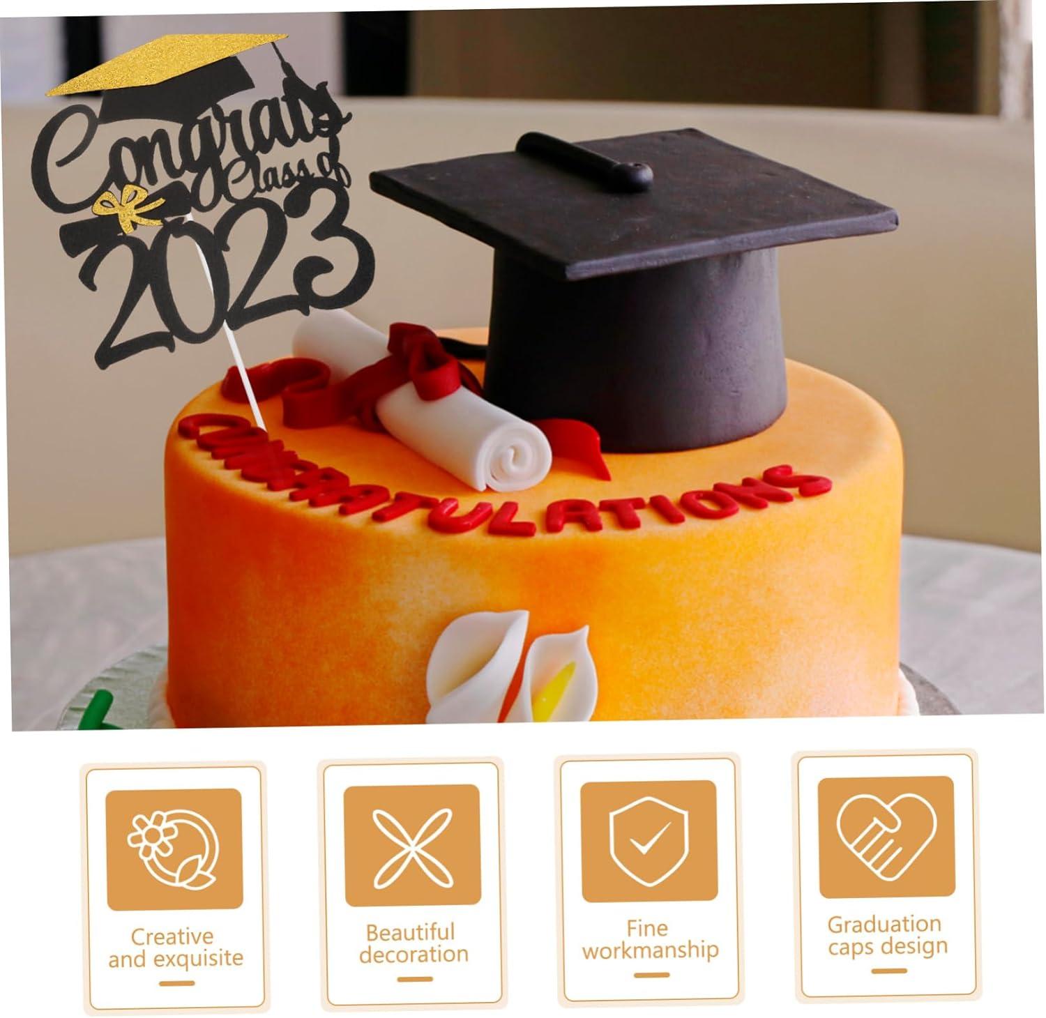 IMIKEYA 6pcs 2023 Graduation Cake Decorating Cupcake Decorating Class a ...