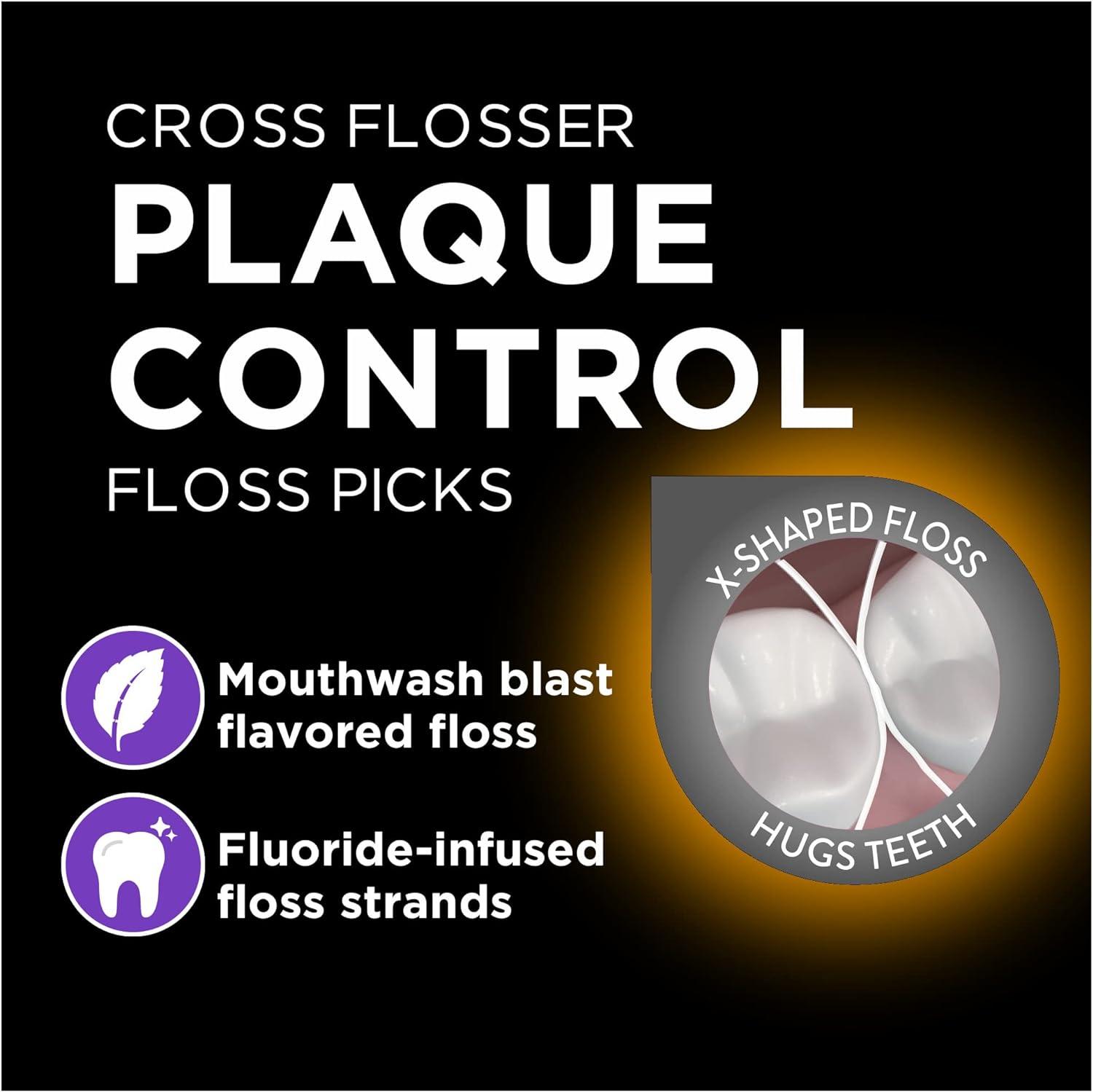 DenTek Cross Flosser Plaque Control Floss Picks X-Shaped 75 Count ...