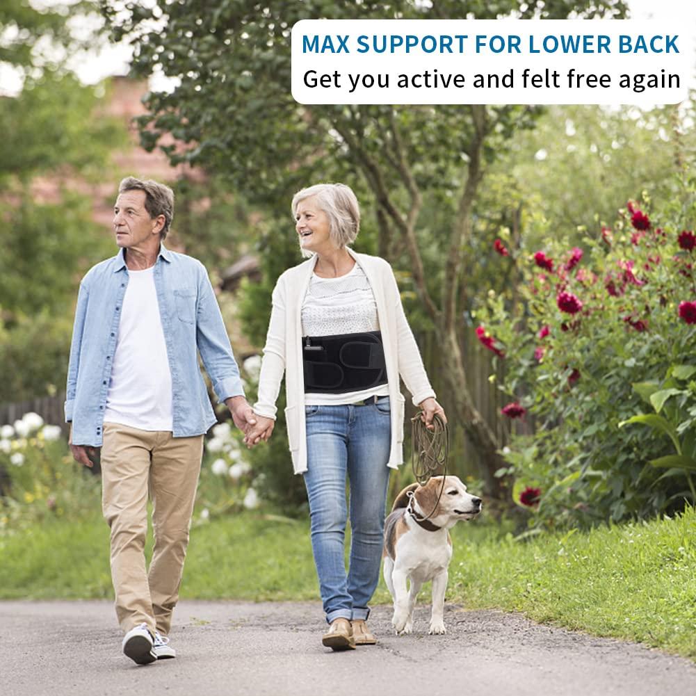 Heated Back Brace Wrap for Lower Back Pain Relief - Lumbar Support with ...