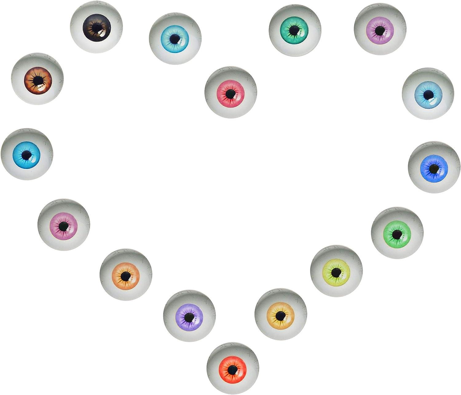 50 Pairs 6mm Halloween Glass Human Eyes for Art Dolls & Masks - Perfect ...