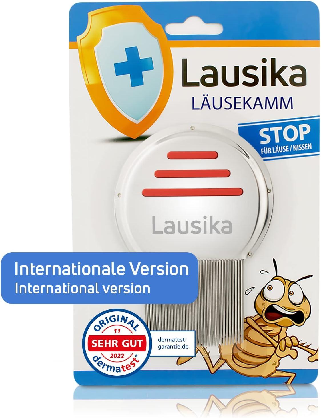 Lausika Metal Lice Comb - Easy Cleaning Nit Comb with 0.12mm Rounded ...