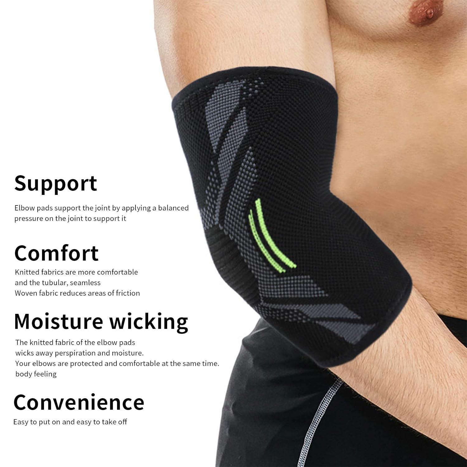 Amtrak Elbow Support Brace 2Pcs - Compression Sleeves for Tennis & Golf ...