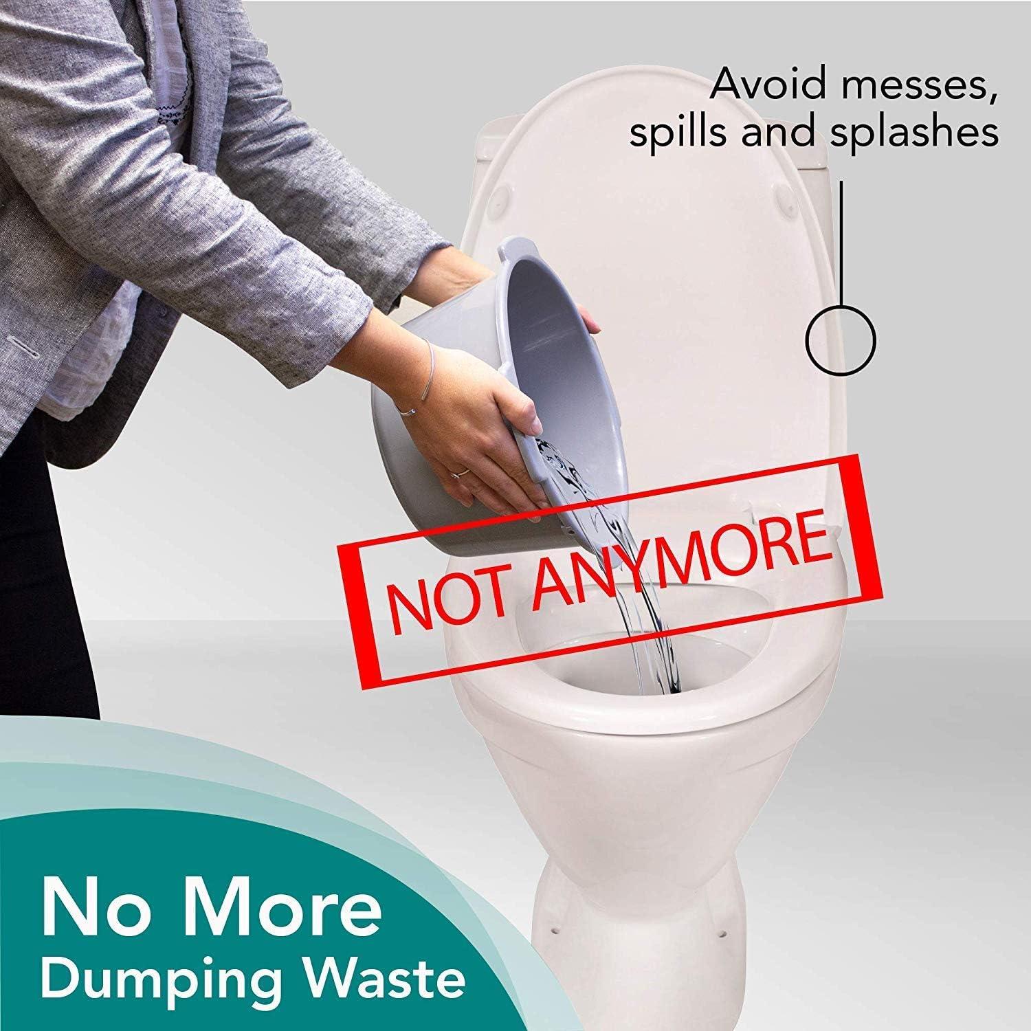 Carebag Commode Liners with Super Absorbent Pad 60 Count Medical Grade ...