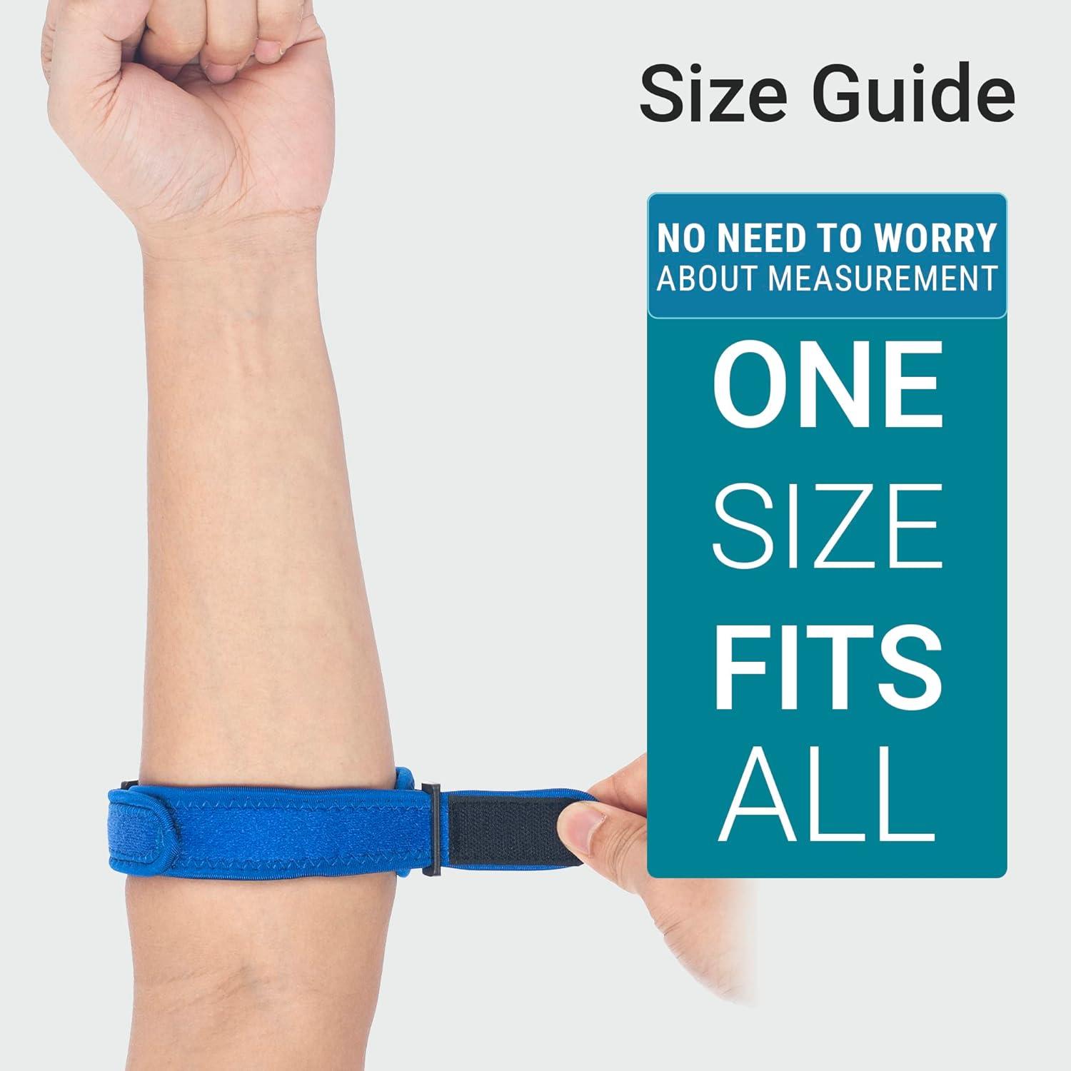 360 Relief Tennis & Golfer's Elbow Brace - Adjustable Strap for Men ...