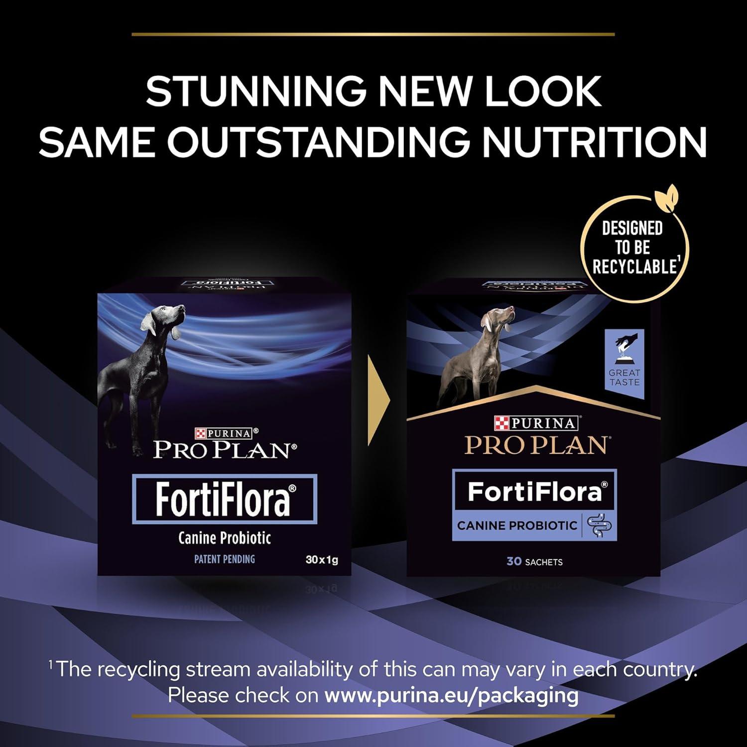 Purina Pro Plan Canine FortiFlora Probiotic Supplement for Dogs - 30 Sachets - Support Digestive ...