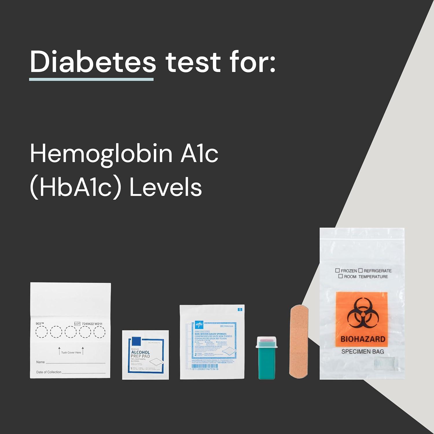 At-Home Diabetes Test Kit - HbA1c Levels Pre-Diabetes Screening & Fast ...