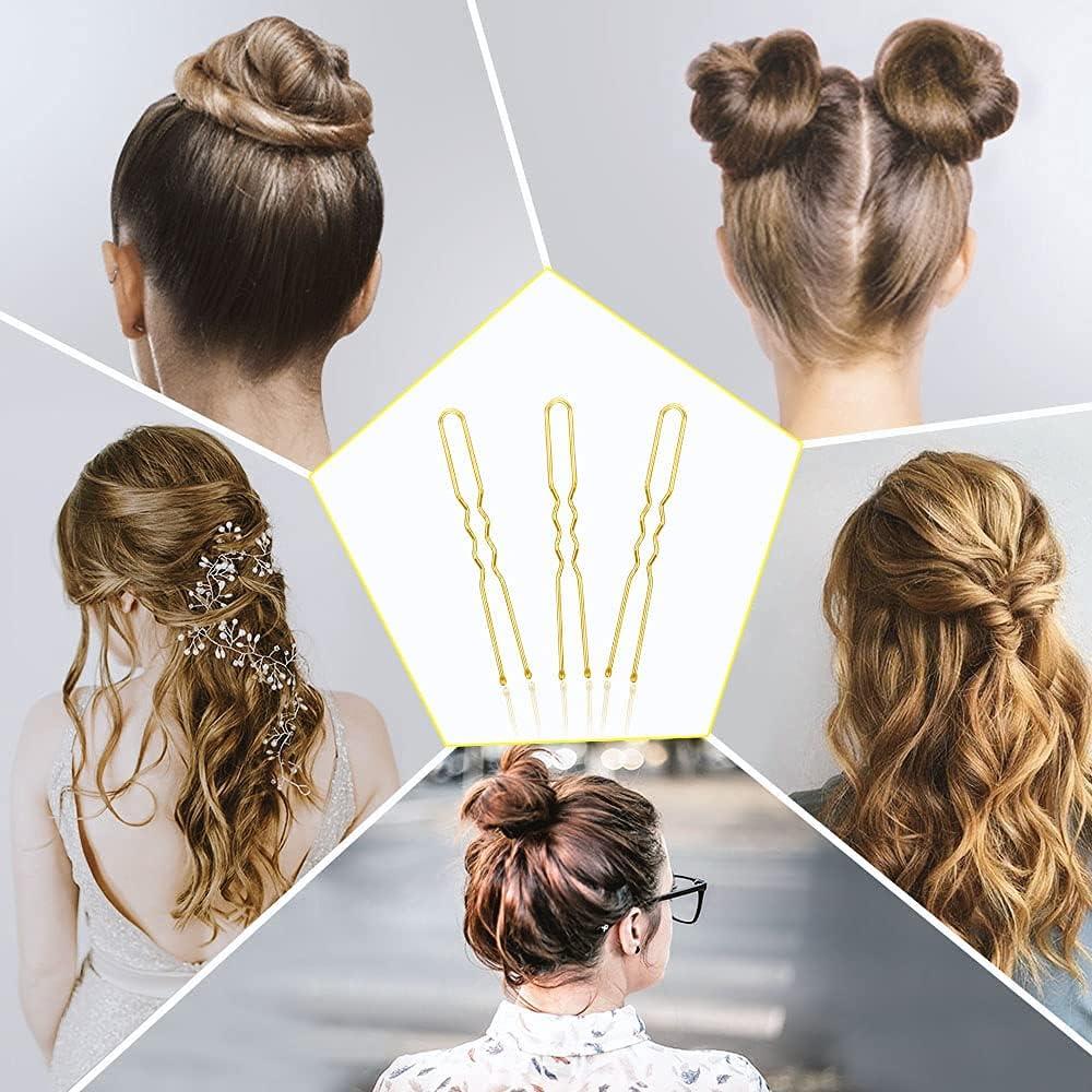 MORGLES 80 Pcs Blonde Bun Pins for Women | Hair Grips with Storage Box ...